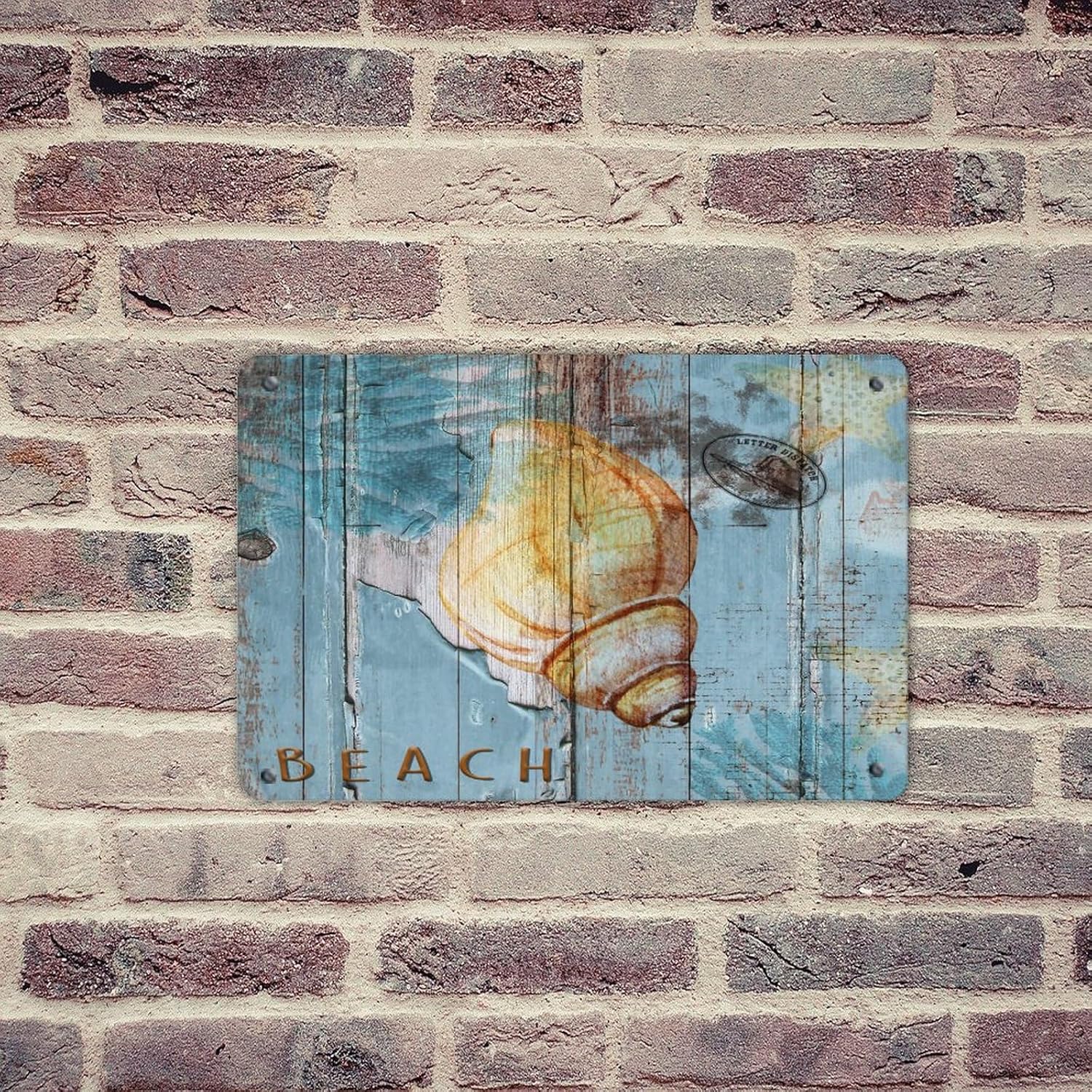 Fence Wall Décor Metal Signs Nautical Beach Ocean Theme Underwater Sea ...