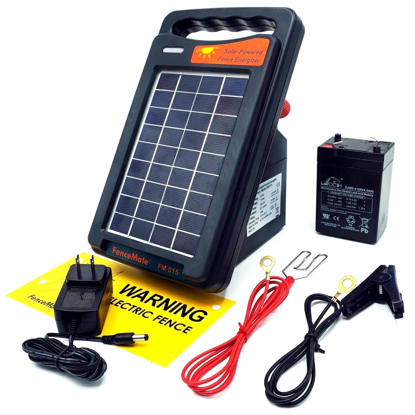 Free Shipping! FenceMate Solar Electric Fence Charger Output 0.15J up ...