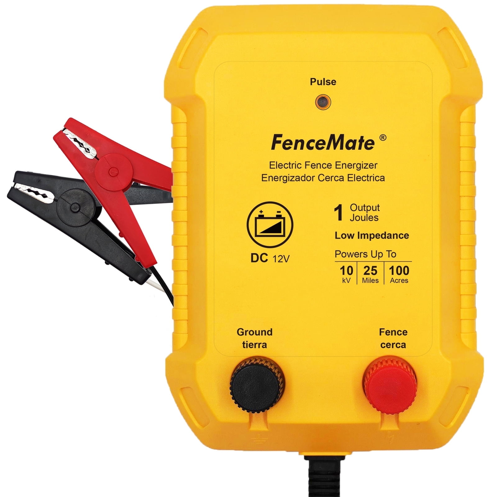 Fencemate Battery Powered Electric Fence Charger, 1 Joule Output, 10 kV ...