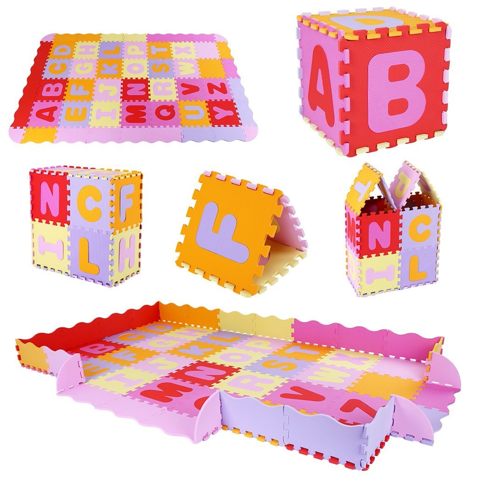 Fenced Baby Foam Play Mat Alphabet Splicing Letters On Foam Floor ...