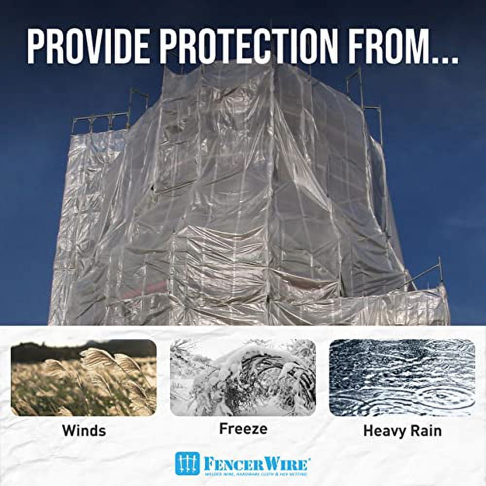 Fencer Heavy-Duty Vapor Barrier Plastic Sheeting, 6 mil - Clear ...