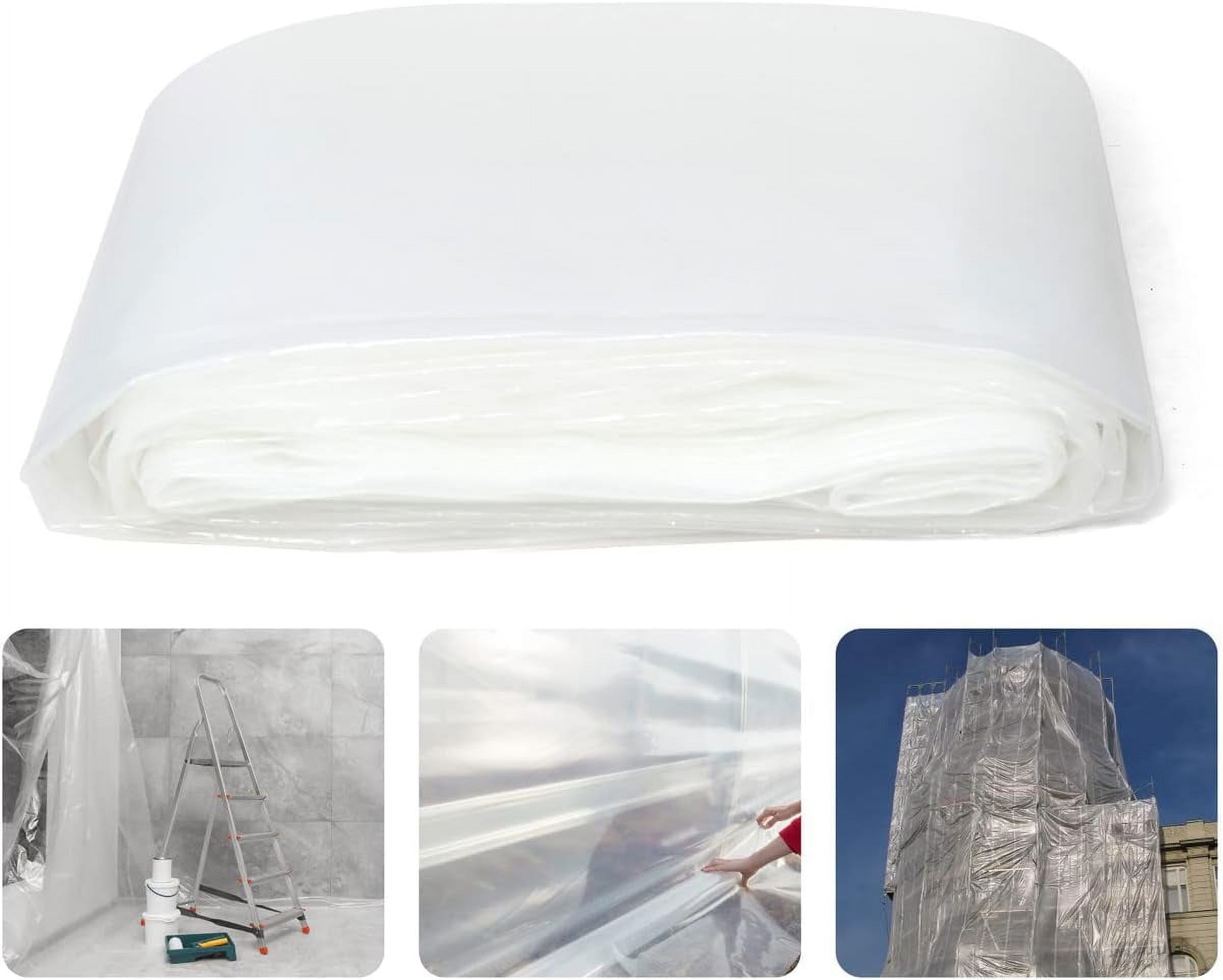 Fencer Heavy-Duty Vapor Barrier Plastic Sheeting, 6 mil - Clear ...