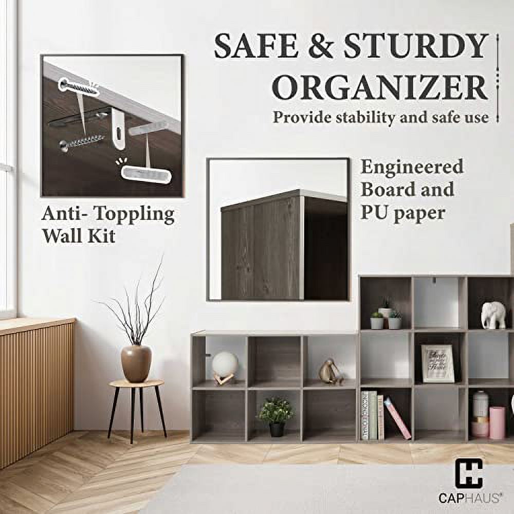 Fencer Wire 11-Inch Cube Storage Organizer Shelf w/Back, with Exterior ...