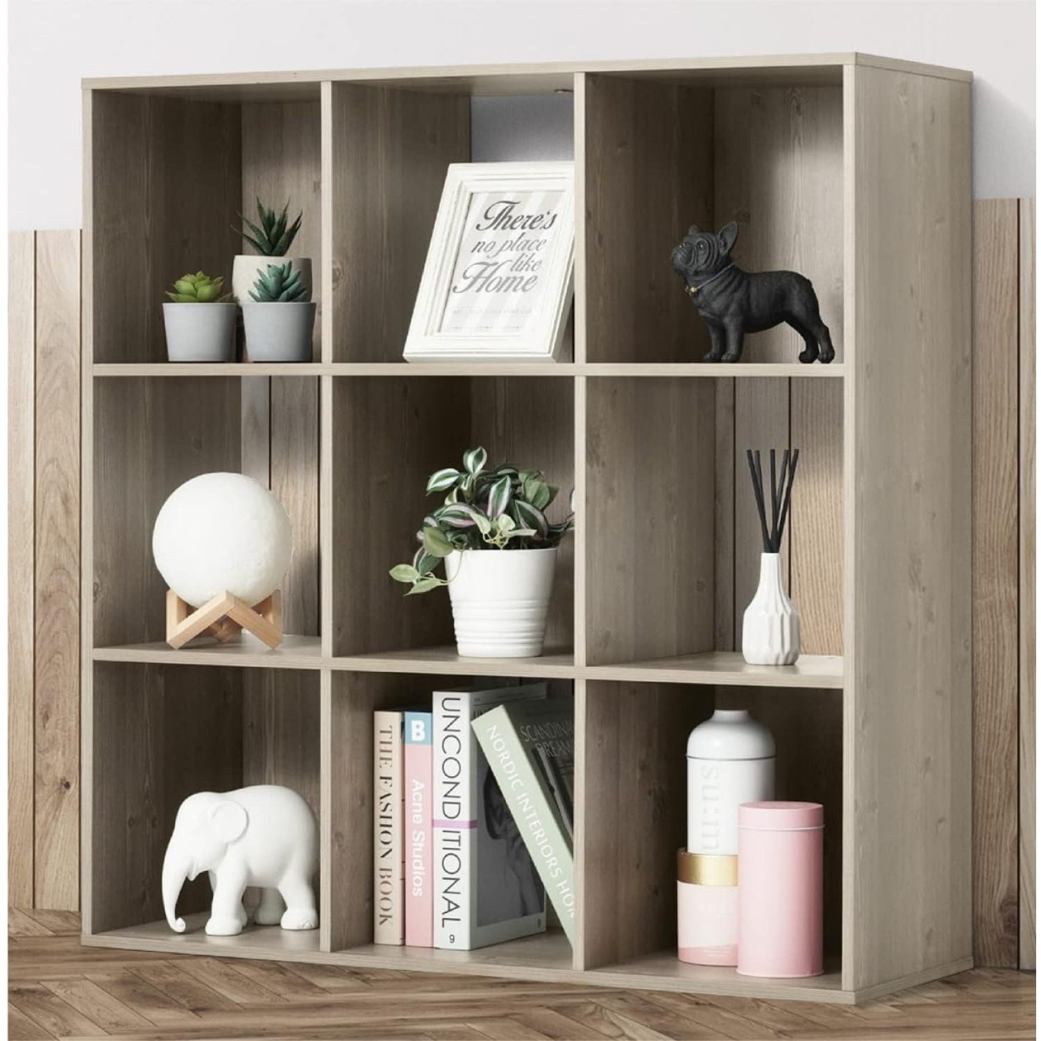 Fencer Wire 11-Inch Cube Storage Organizer Shelf w/Back, with Exterior ...