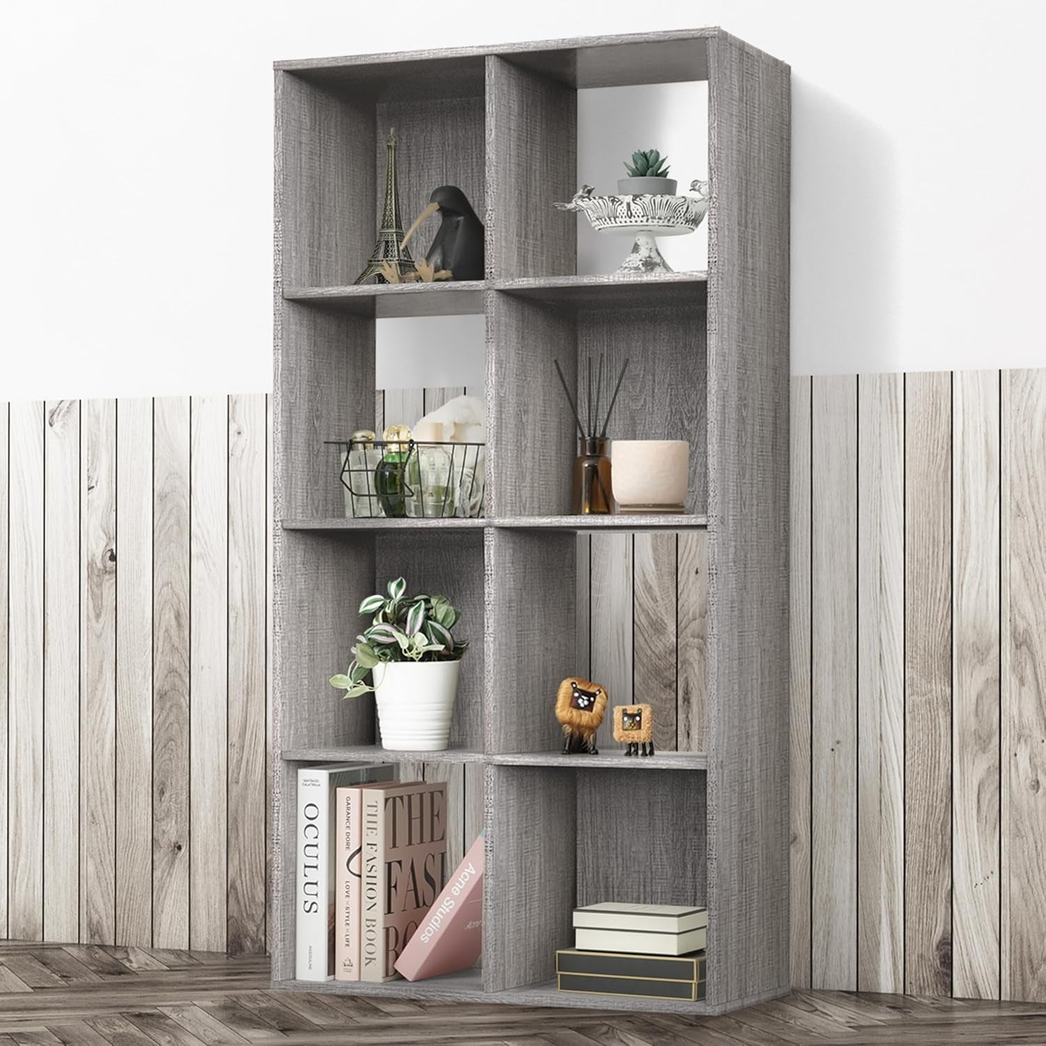 Fencer Wire 11-Inch Cube Storage Organizer Shelf w/Back, with Exterior ...