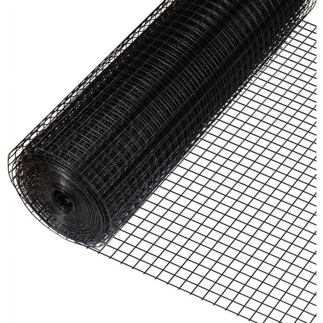 Fencer Wire 16 Gauge Black Vinyl Coated Welded Wire Mesh, 1” x 1” Mesh ...