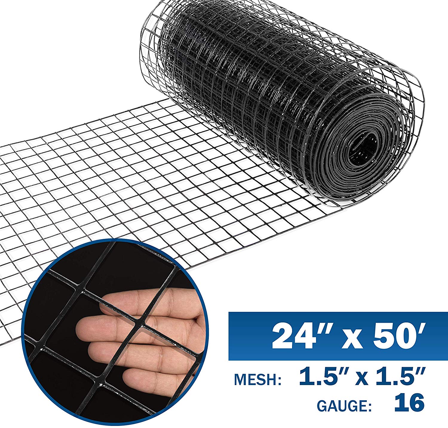 YARDGARD 14 Gauge Galvanized Welded Wire Fence, 1x2 Inch Mesh, 24x25 ...