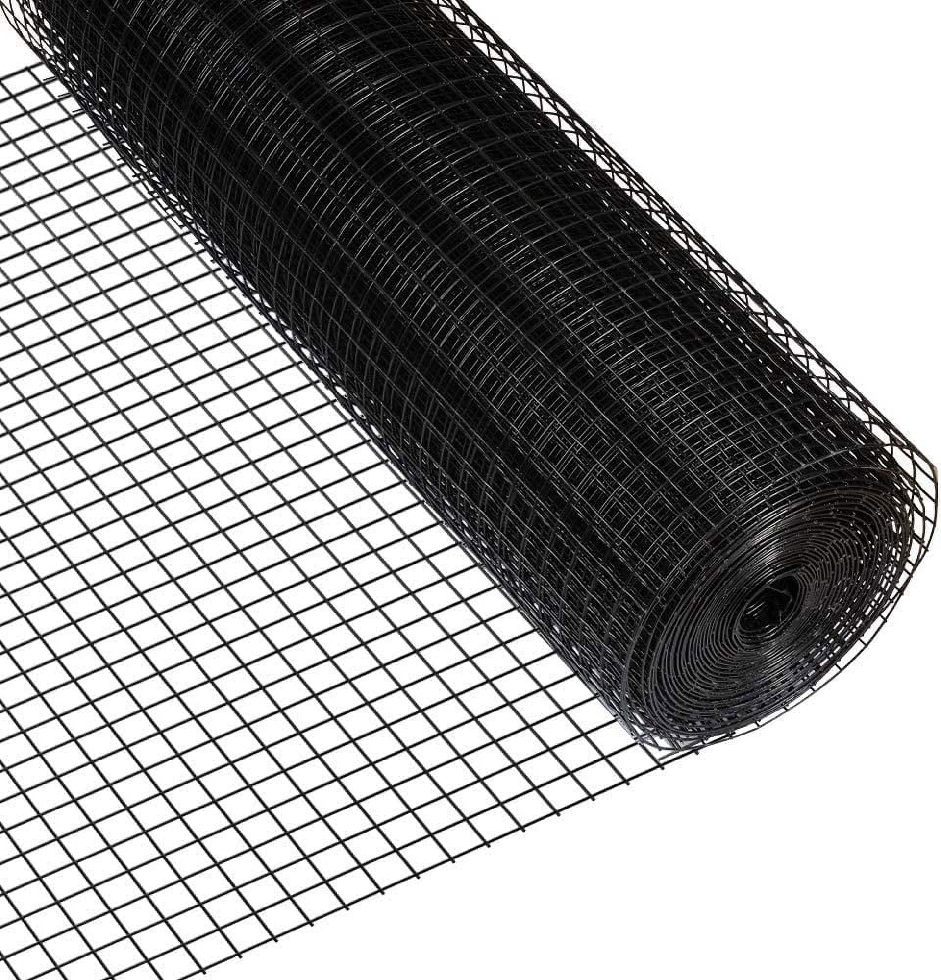 Fencer Wire 16 Gauge Black Vinyl Coated Welded Wire Mesh Size 1 inch by ...