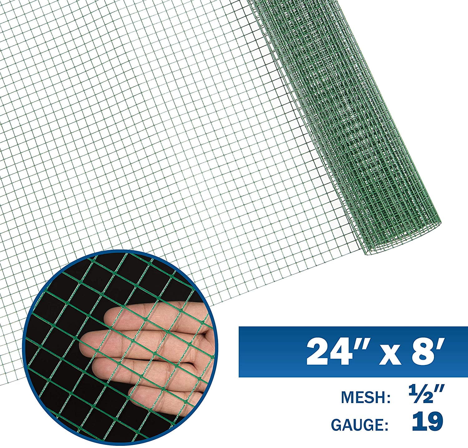 Fencer Wire 19 Gauge Vinyl Coated 1/2 Hardware Cloth, Animal Barrier ...