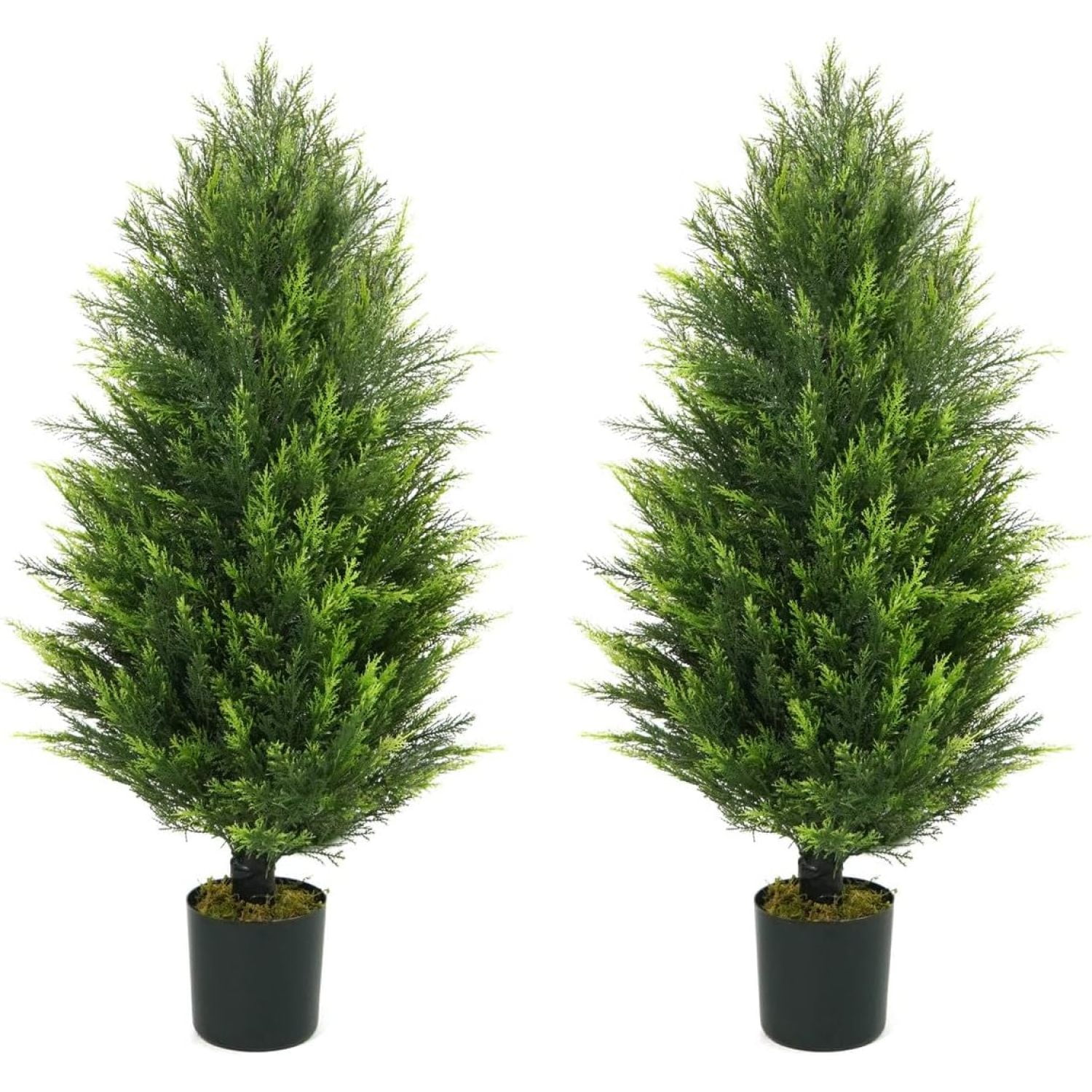 Fencer Wire 3 Feet, 36 Inch Artificial Cedar Tree Set of 2, Natural ...