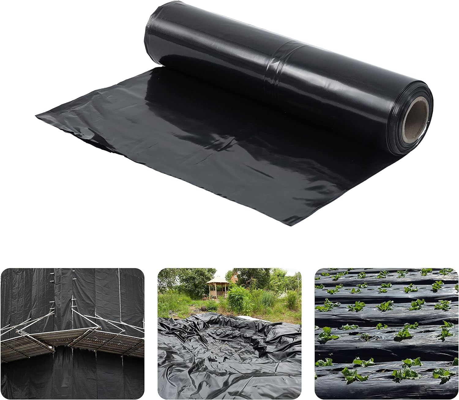 Fencer Wire 4 mil Black Plastic Sheeting, Heavy-Duty, Multi-Purpose ...