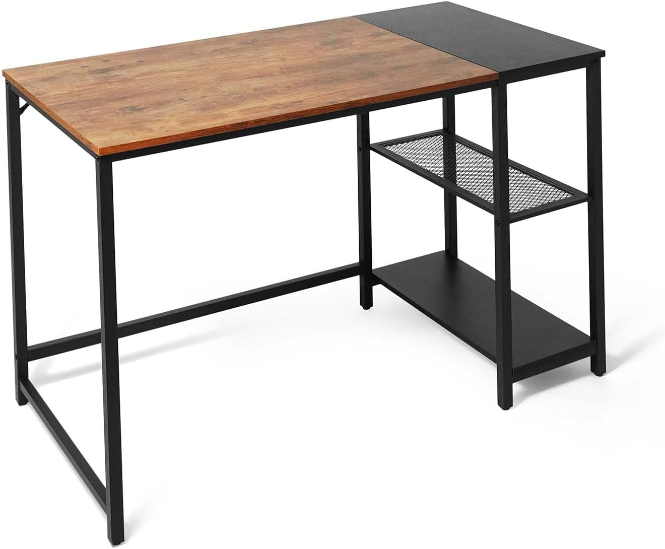 Fencer Wire 47 Inch Home Office Computer Desk with 2-Tier Storage ...