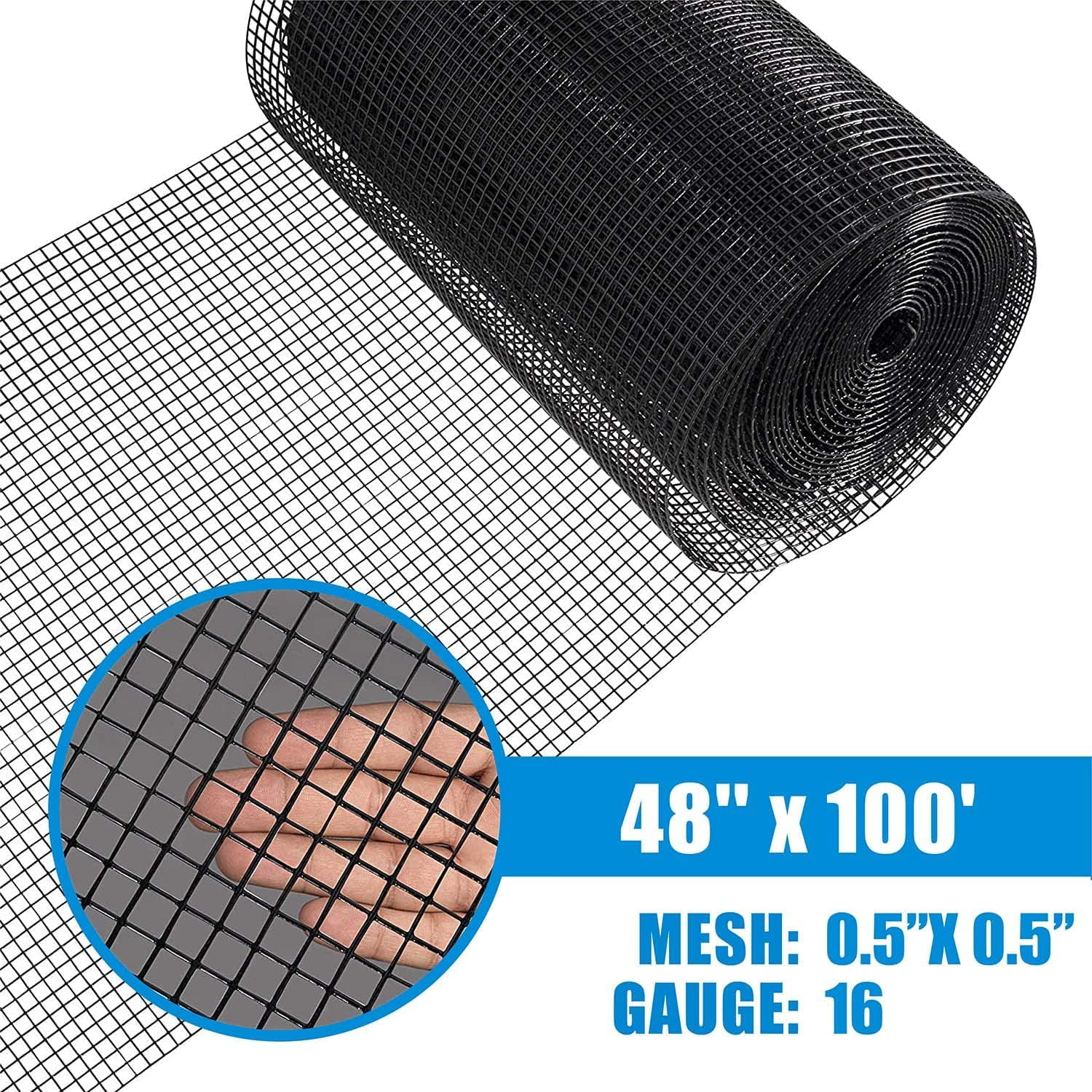 Fencer Wire Hardware Cloth, 1/2-Inch Mesh Size, 16 Gauge Galvanized ...