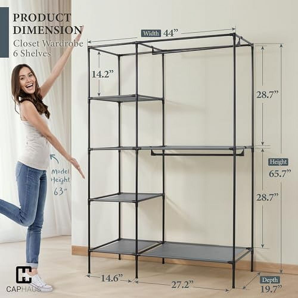 Fencer Wire Heavy Duty Garment Rack W/Fabric Cover, Clothing Storage ...