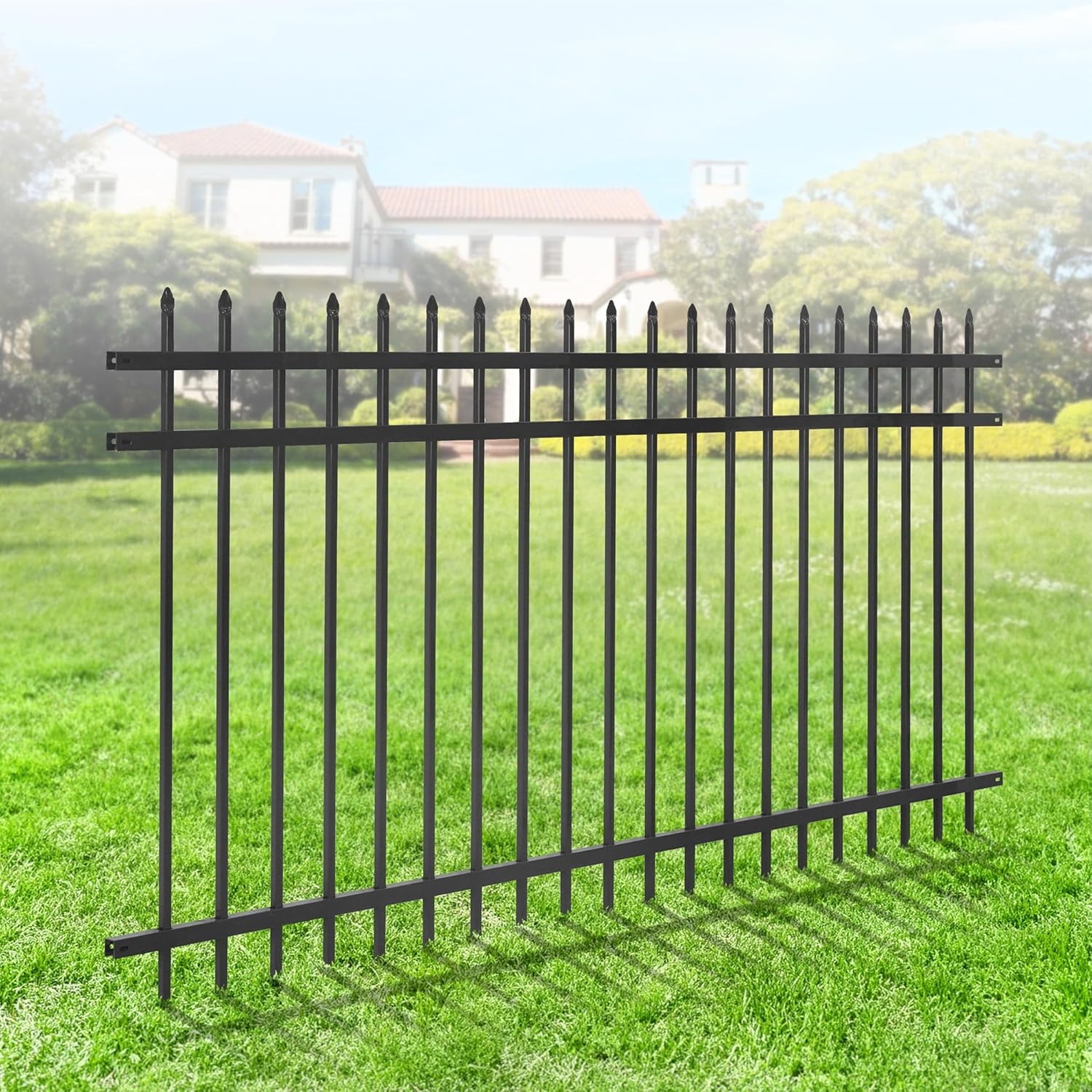 Fencer Wire Heavy Duty Pinnacle Fence Barrier Panel, 4FT Height X 8FT ...