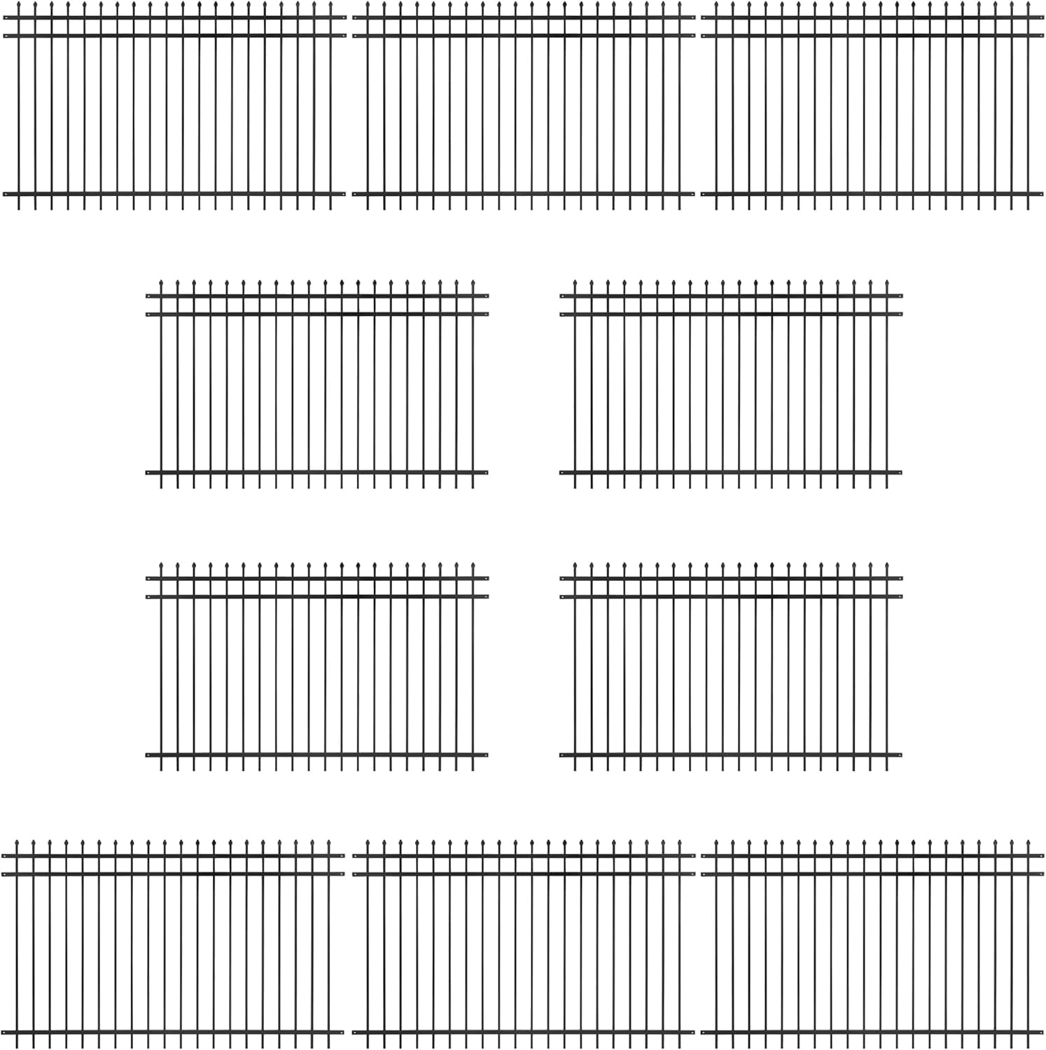 Fencer Wire Pack of 10 Heavy Duty Pinnacle Fence Barrier Panel, 5FT ...