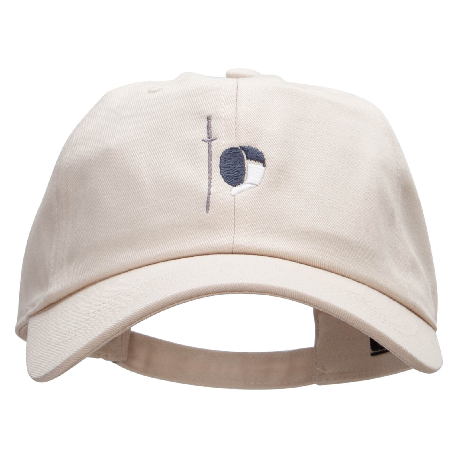 Fencing Emblem Embroidered Washed Cap - Beige OSFM - Walmart.com