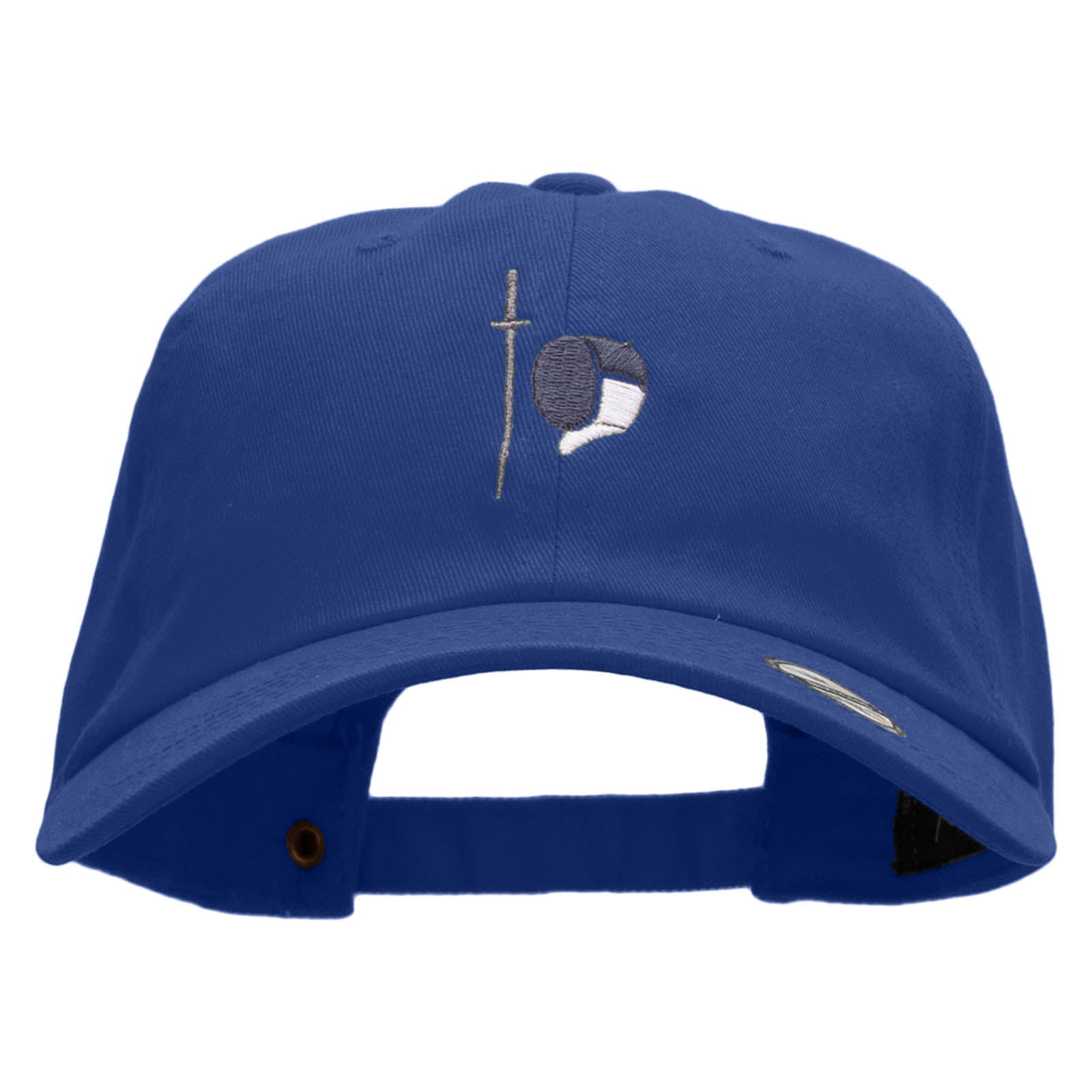 Fencing Emblem Embroidered Washed Cap - Royal OSFM - Walmart.com