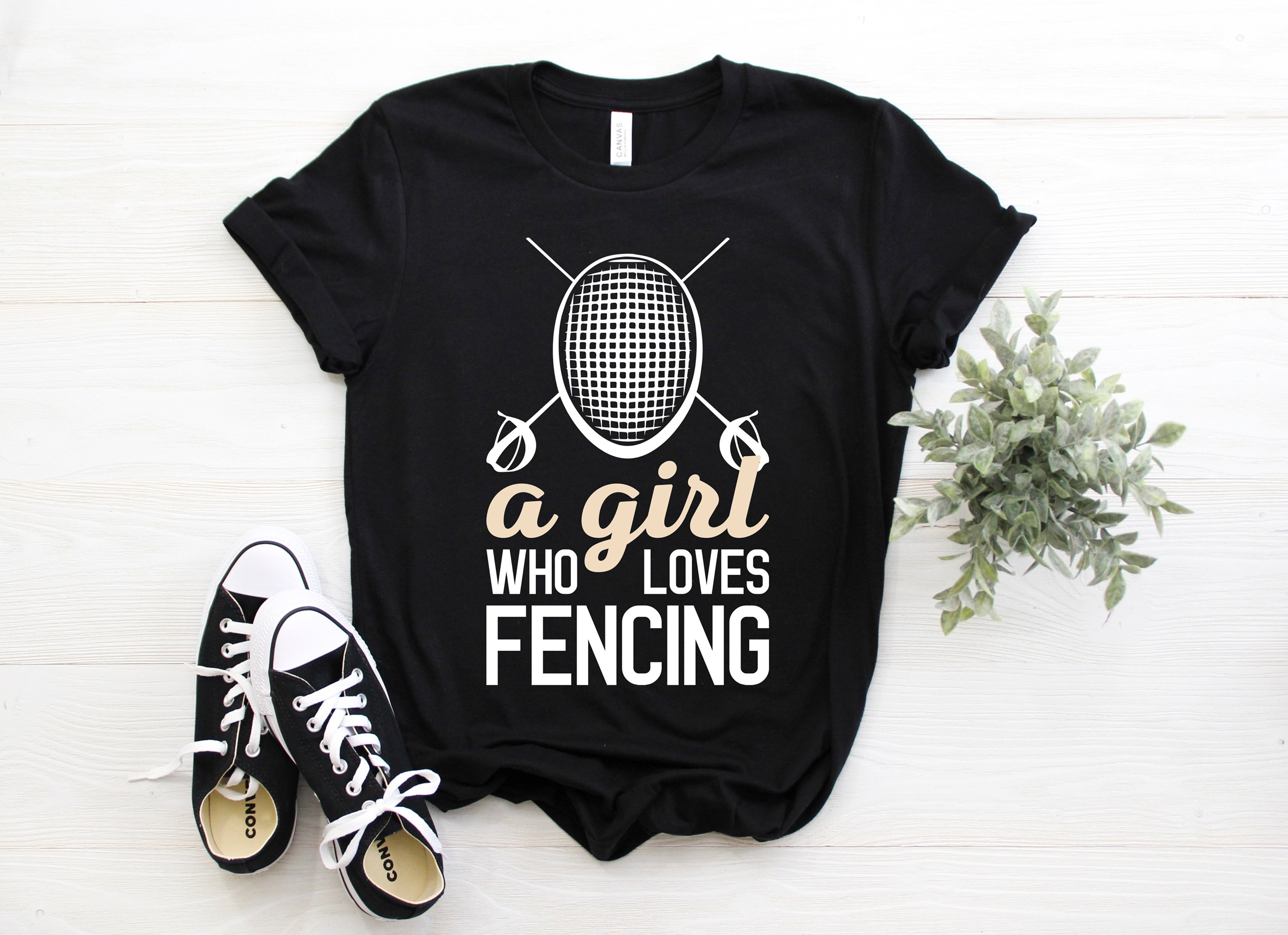 Fencing Girl Sport Epee Foil Saber Lover Fencer Girls Gift T-Shirt ...