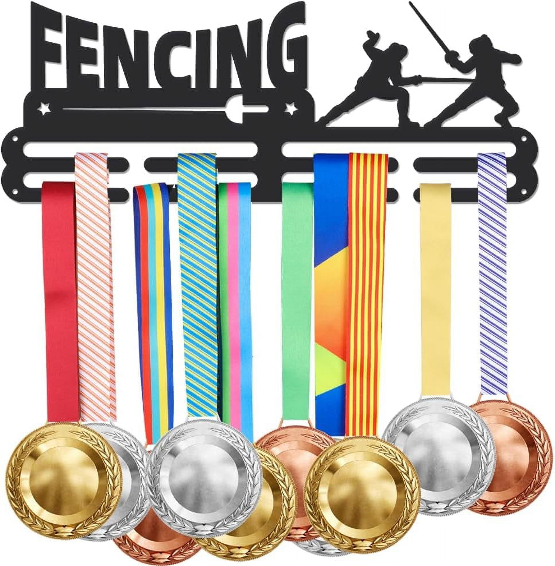 Fencing Medal Hanger Holder Display Medals Display Rack Wall Mount Iron ...