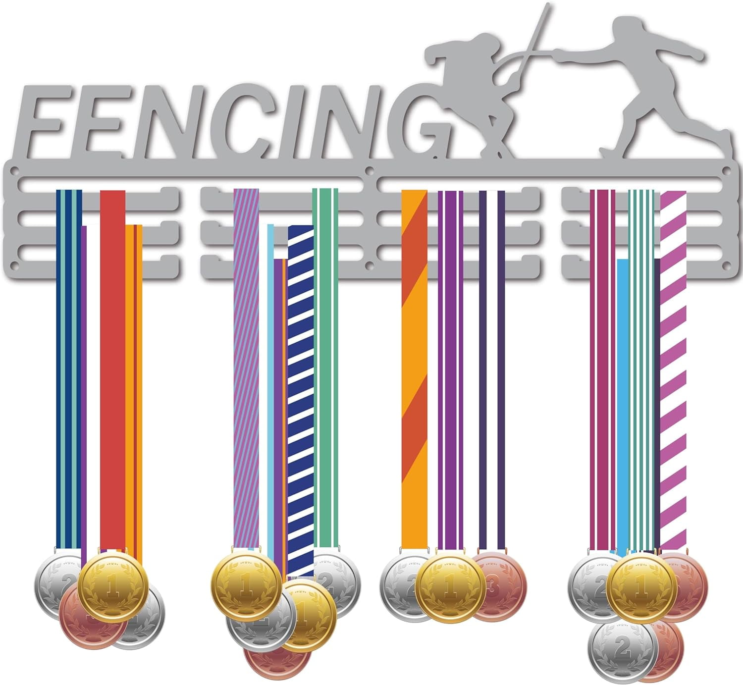 Fencing Medal Hanger Medals Display Holder Sports Competition Silver ...