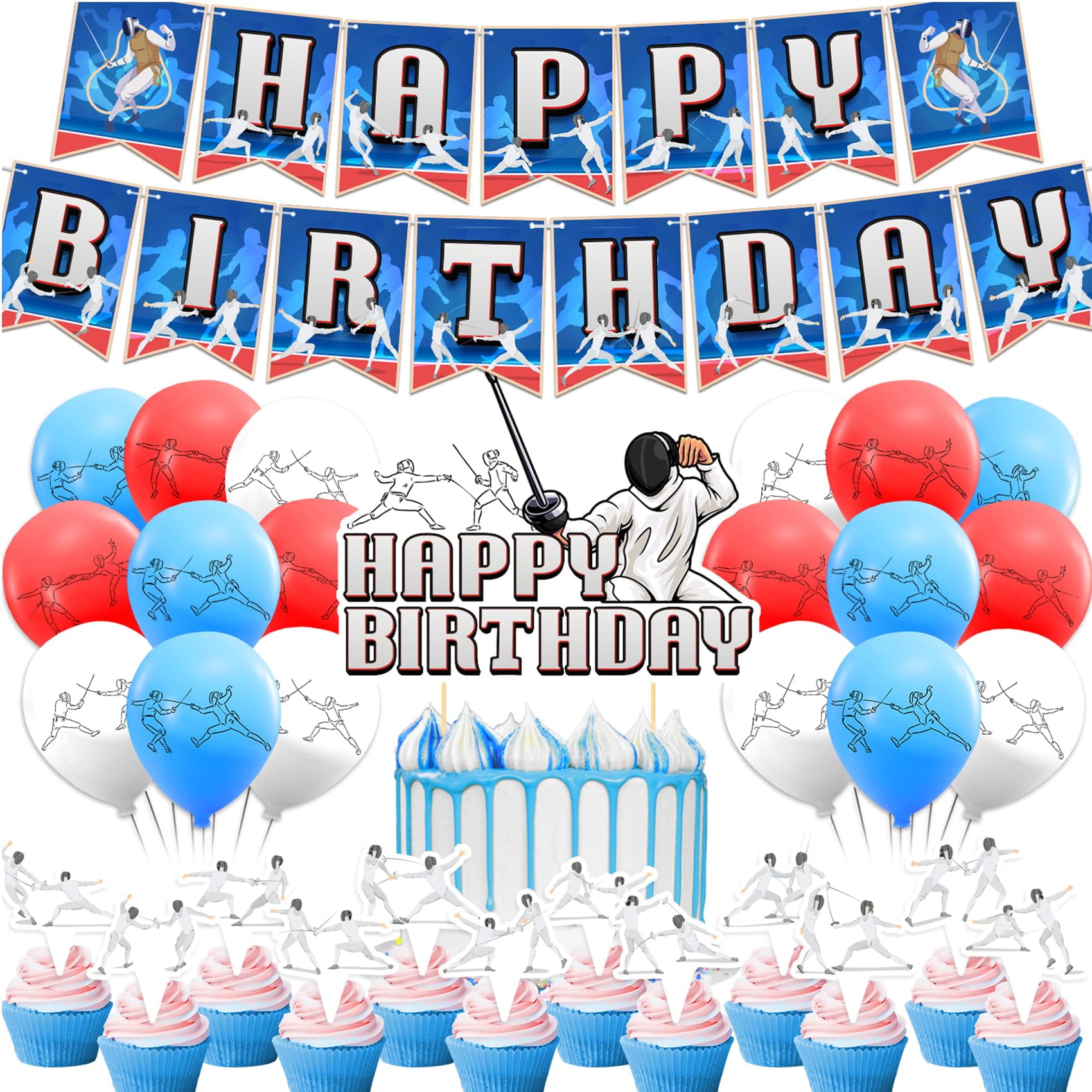 Fencing Party Decorations Fencing Birthday Party Supplies Includes ...