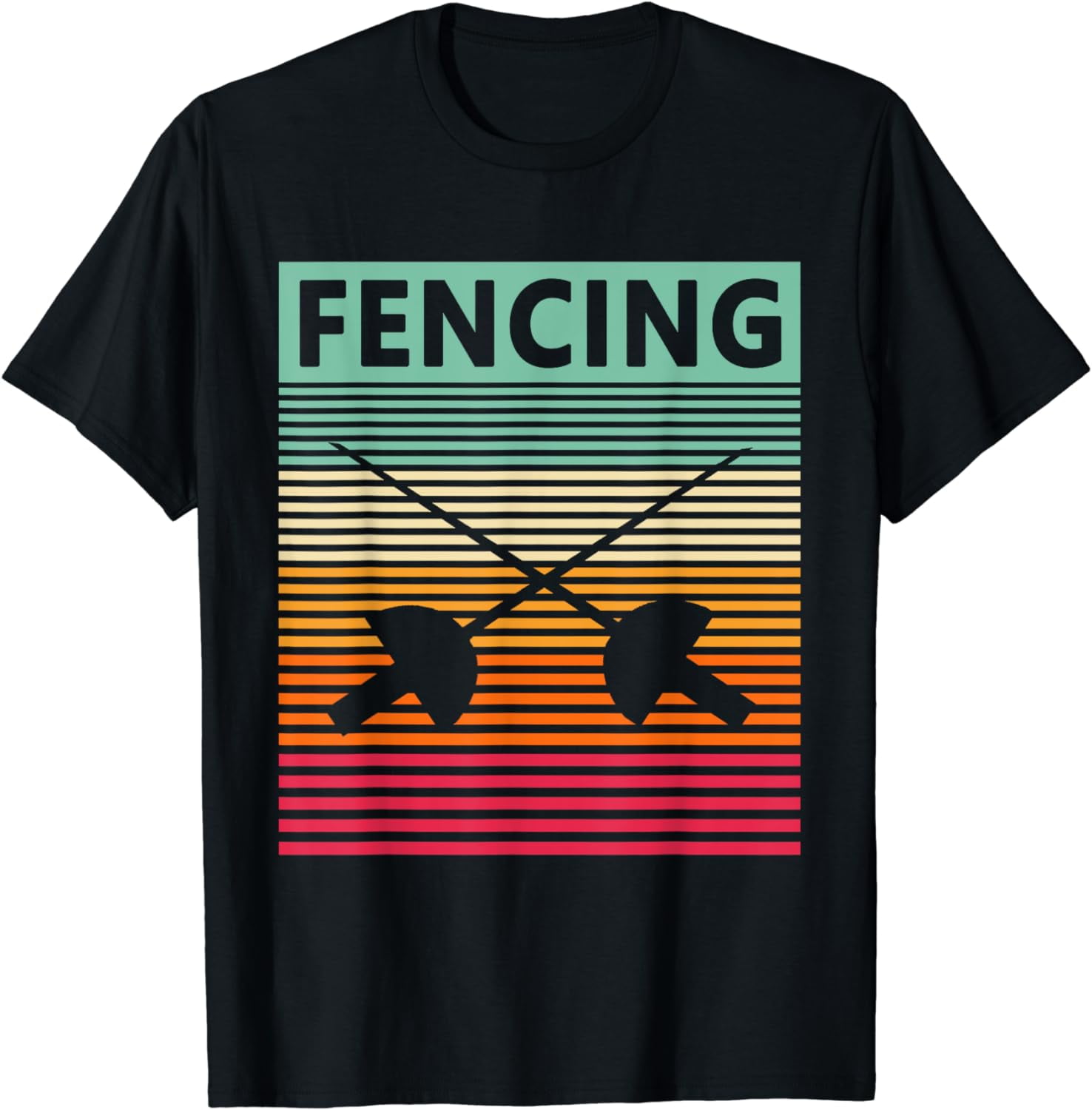 Fencing Retro Vintage Fencing T-Shirt - Walmart.com
