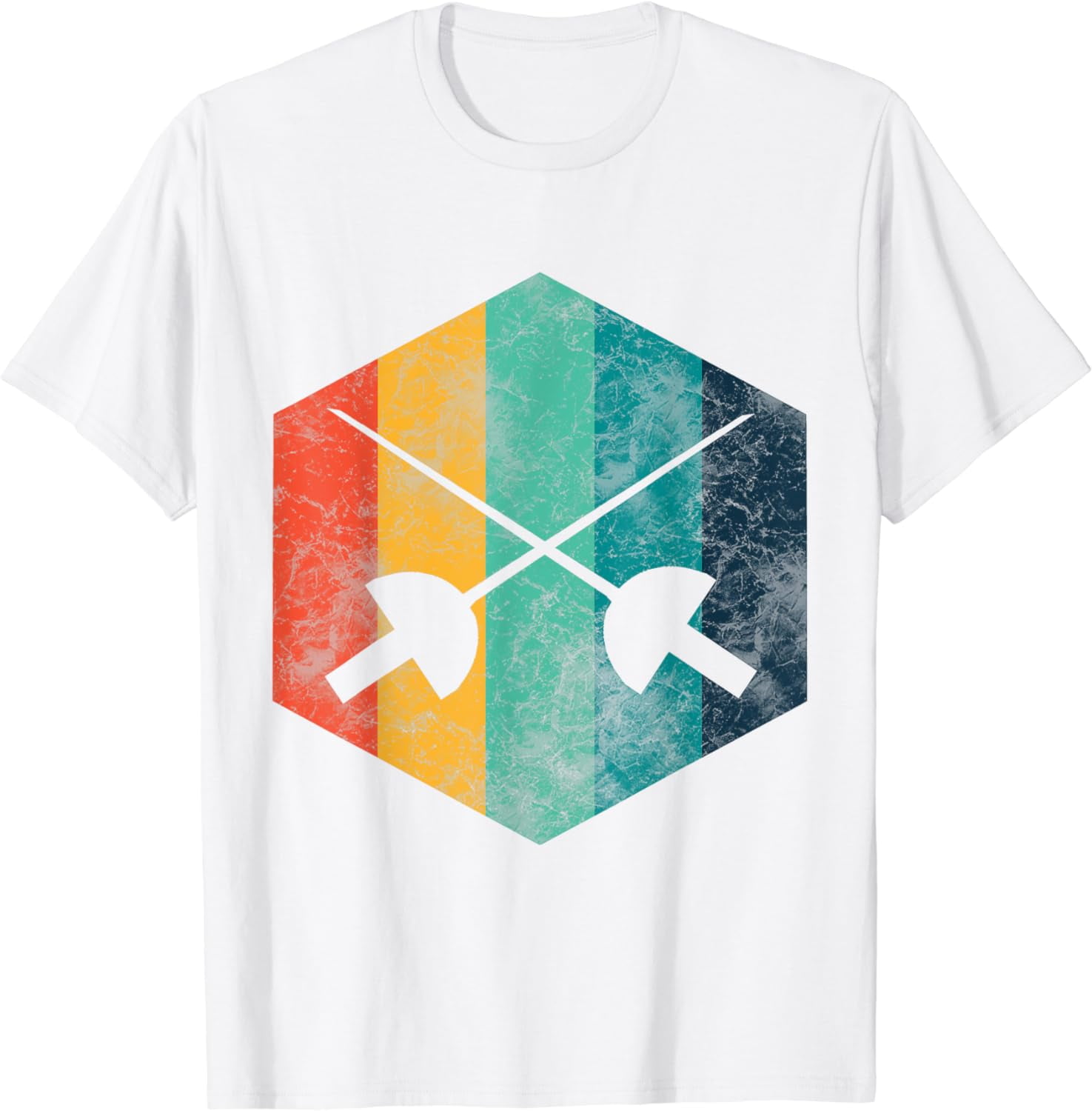 Fencing Saber Epee Retro Fencing T-Shirt - Walmart.com
