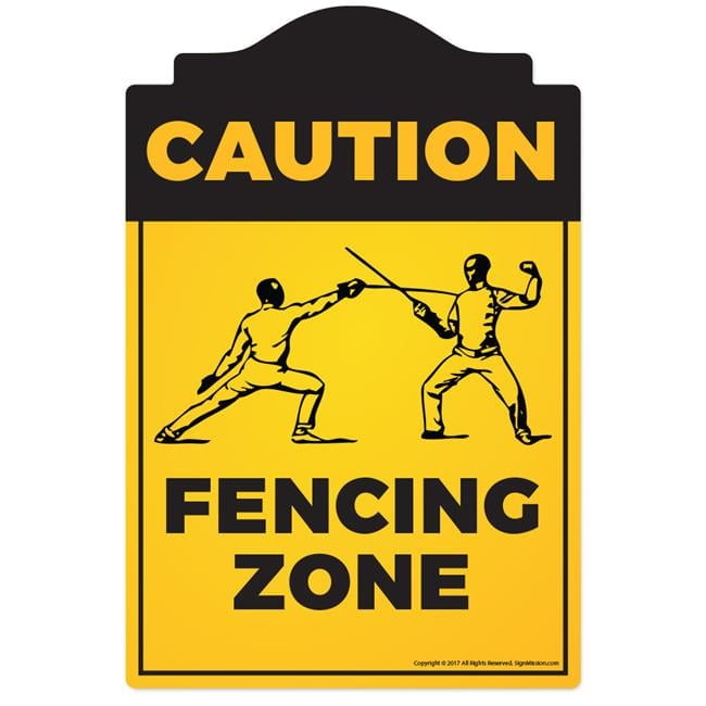 Fencing Zone Novelty Sign - Walmart.com