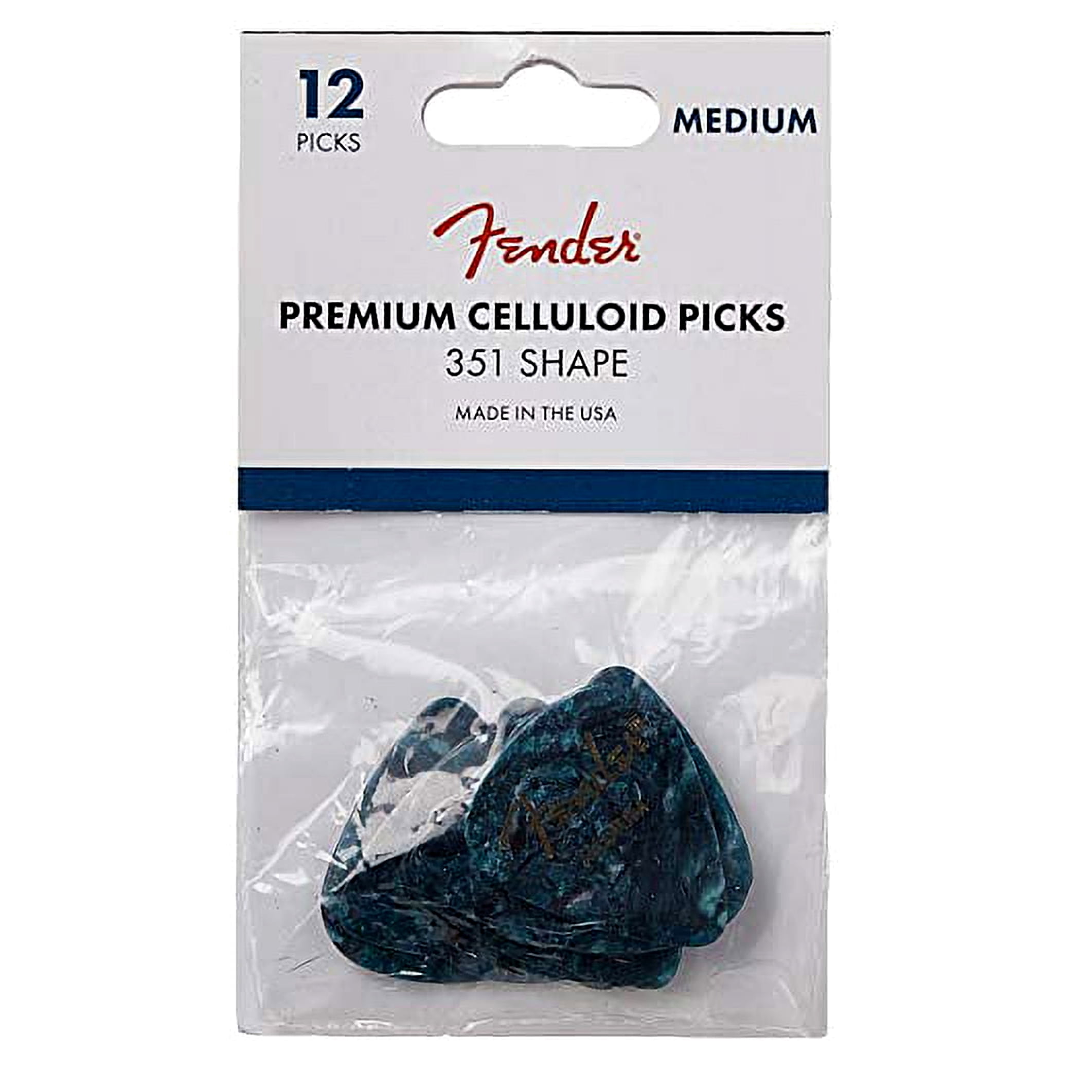 Fender, Guitar Picks, 12 Pack 351 Shape, Ocean Turquoise - Walmart.com