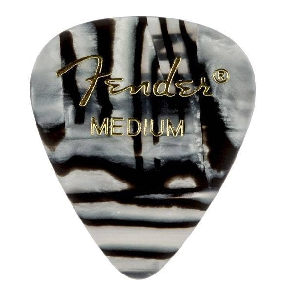 Fender 351 Medium 12 Pack Pick - Celluloid Zebra - Walmart.com