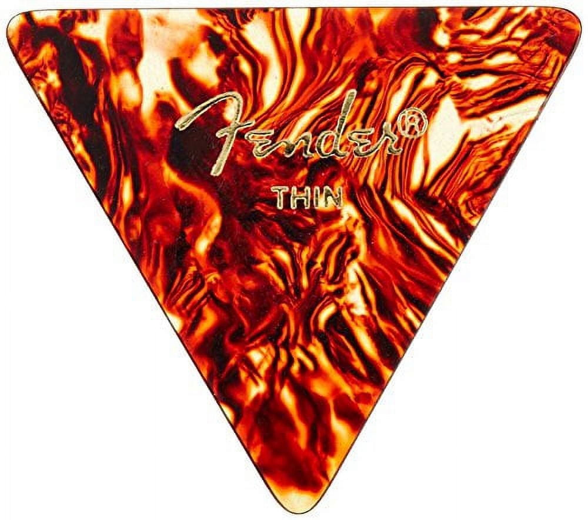 Fender 355 Sharp Triangle Shell Guitar Picks - 12-Pack - Thin - Walmart.com