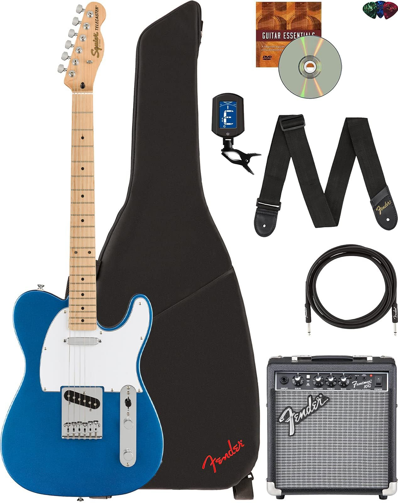 Fender Affinity Series Telecaster, Maple - Lake Placid Blue Bundle with ...