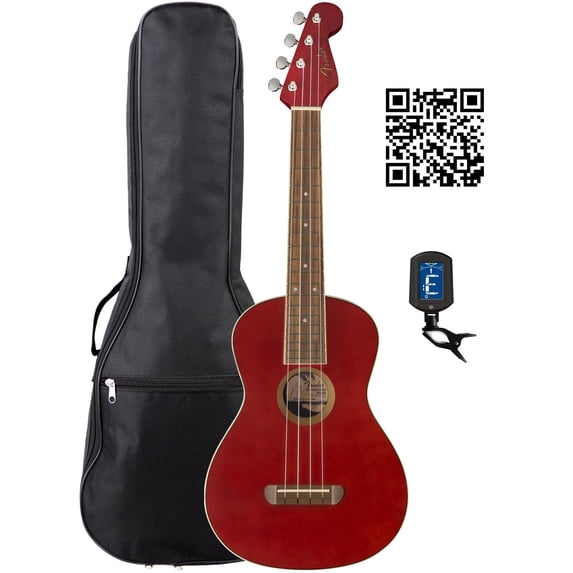 Fender Avalon Tenor Ukulele - Cherry w/ Gig Bag - Walmart.com
