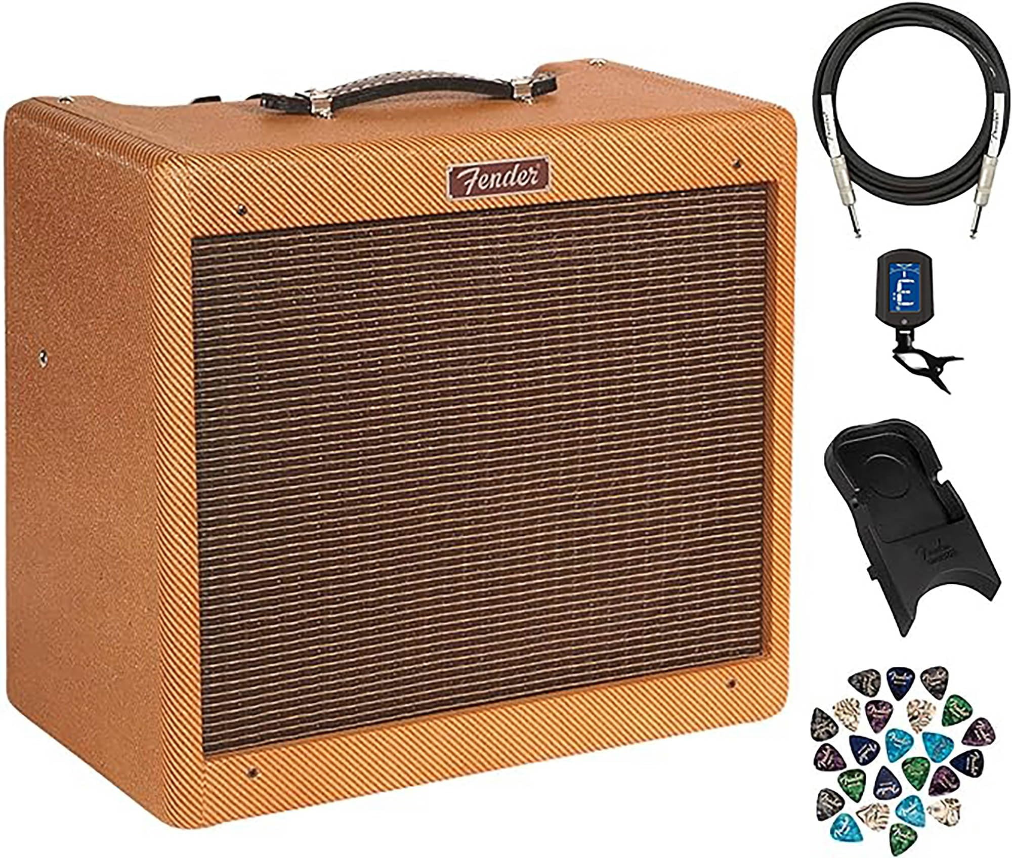 Fender Blues Junior Guitar Amplifier - Lacquered Tweed Bundle with ...