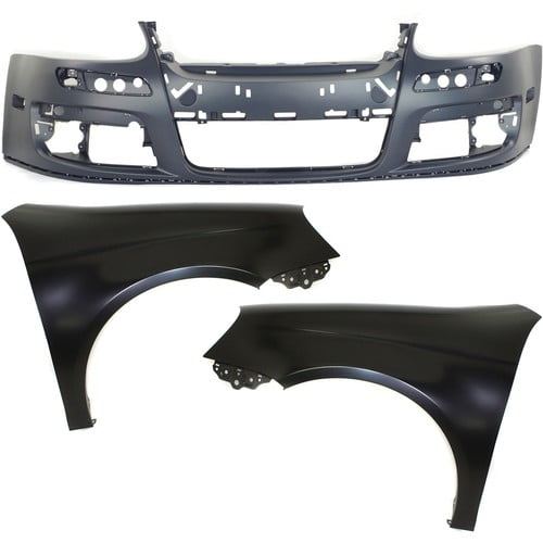 Fender Bumper Cover Kit For 2005-2010 Volkswagen Jetta Front 5th Gen ...
