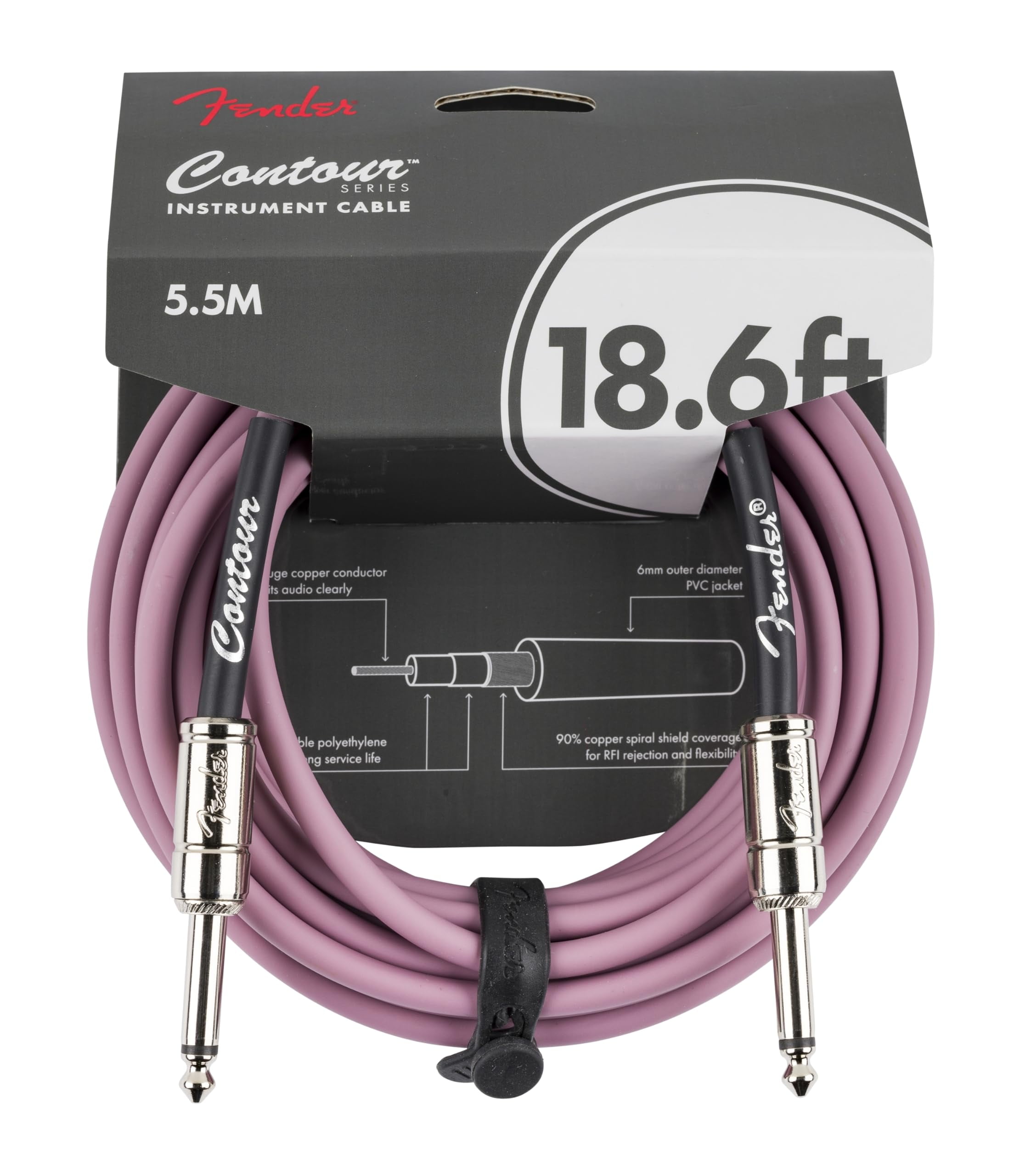 Fender Contour Instrument Cable, Guitar Cable, Guitar Accessories ...