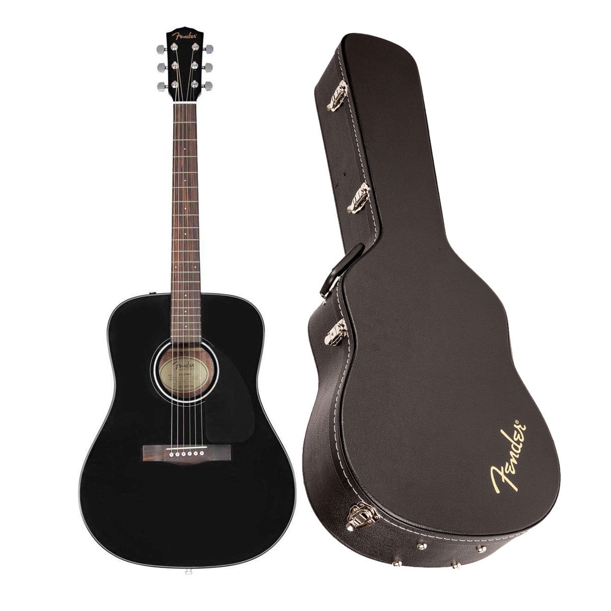 Fender CD-60 V3 Starter Dreadnought Acoustic Guitar with Case, Walnut ...