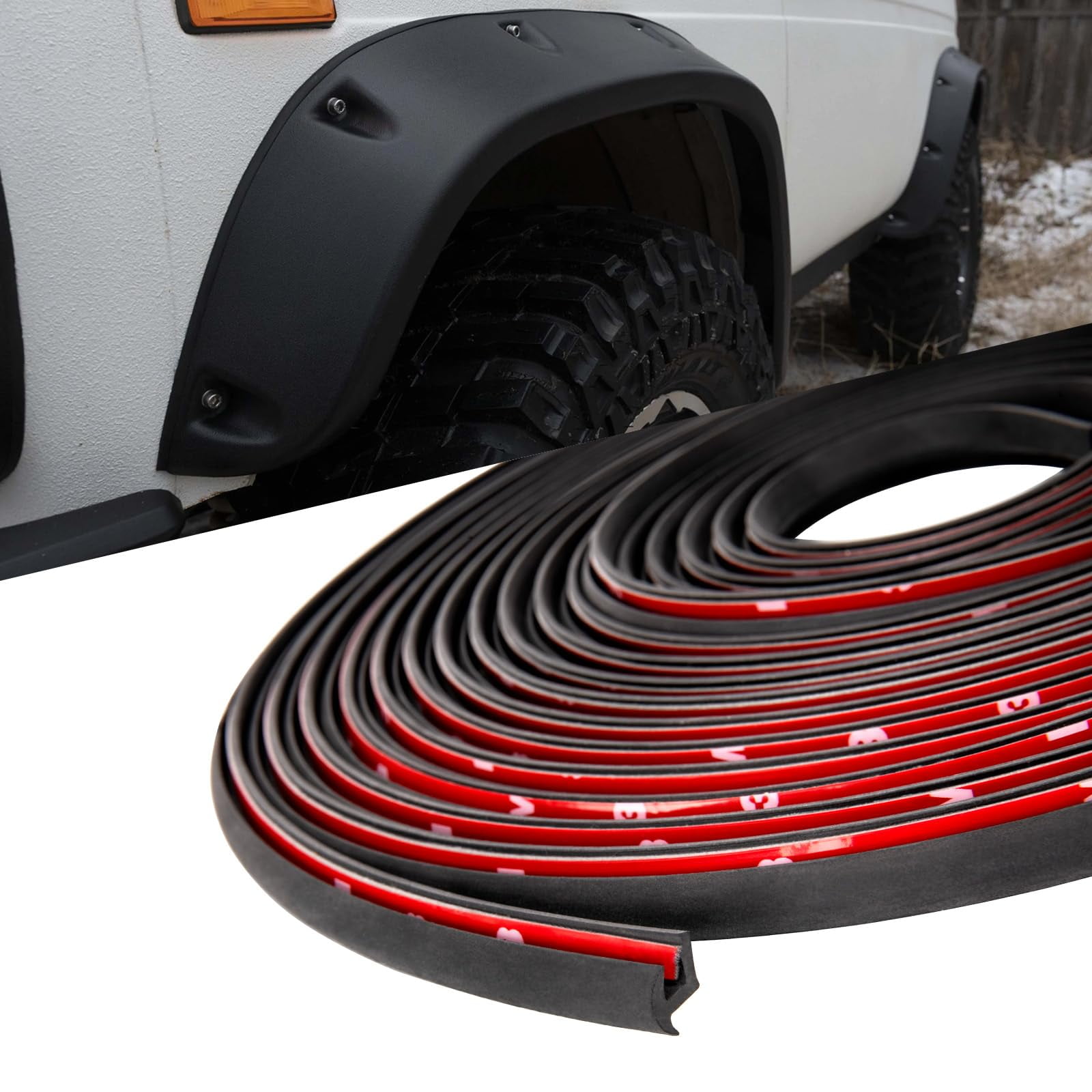 Fender Flare Rubber Seal, MMF7 Fender Flares Edge Trim, Universal ...