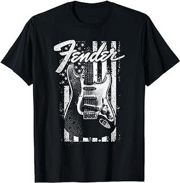 Fender Guitar American Flag Backdrop T-Shirt - Walmart.com