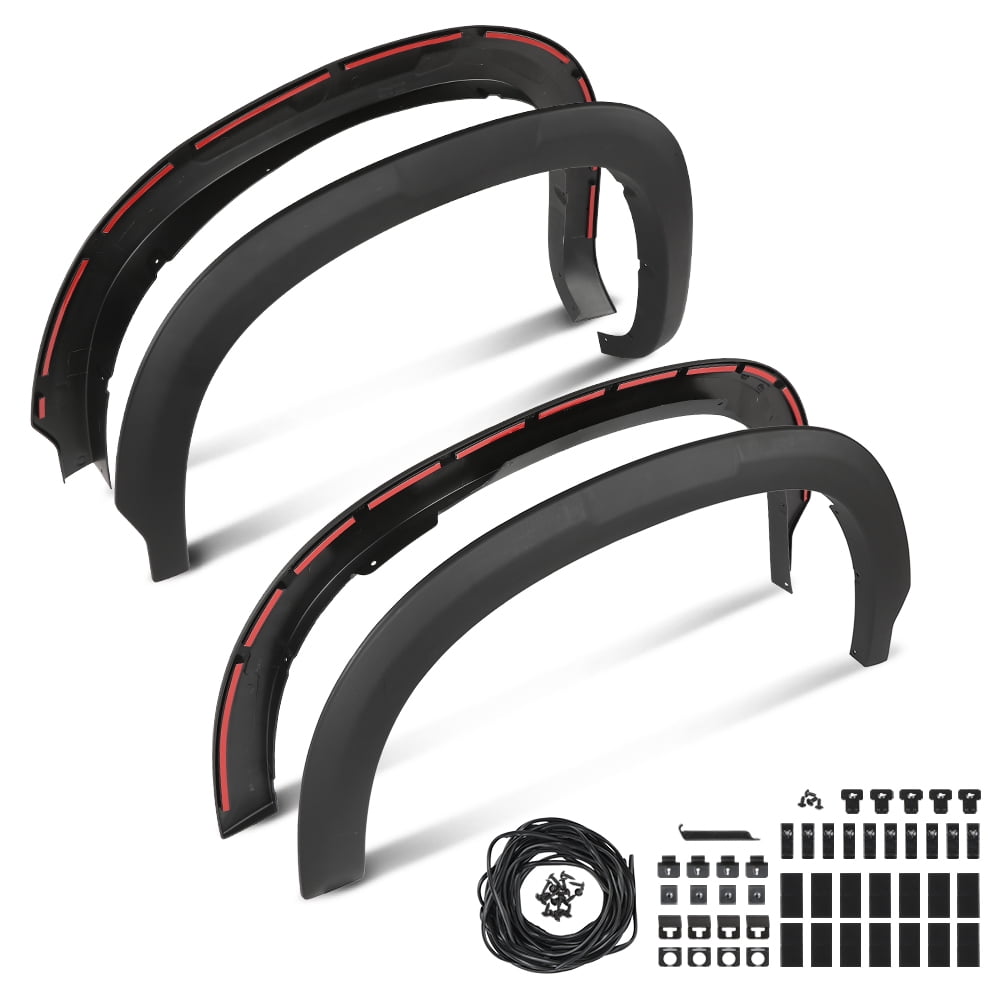 Fender Mud Flares Lip 4pcs / Set Black Fit For 2019-2024 Silverado 1500 ...