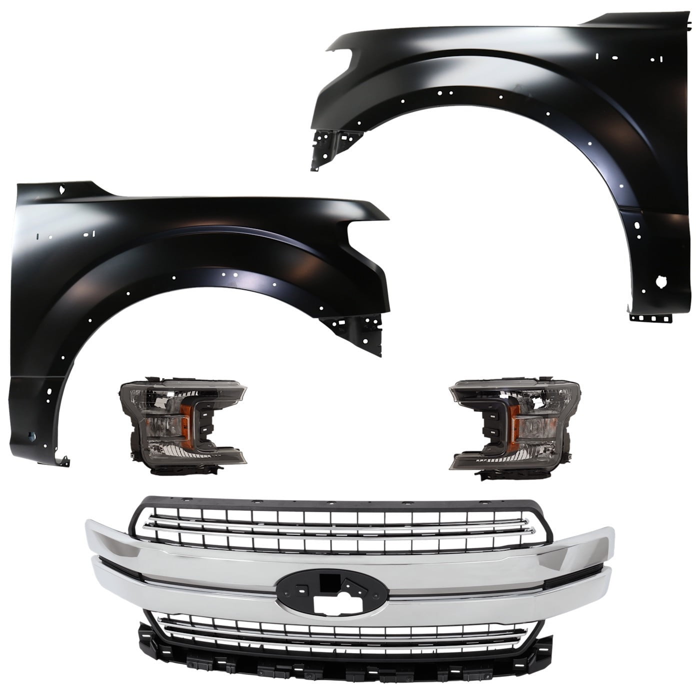 Fender Quarter for Panel Driver & Passenger Side for F150 for Truck ...