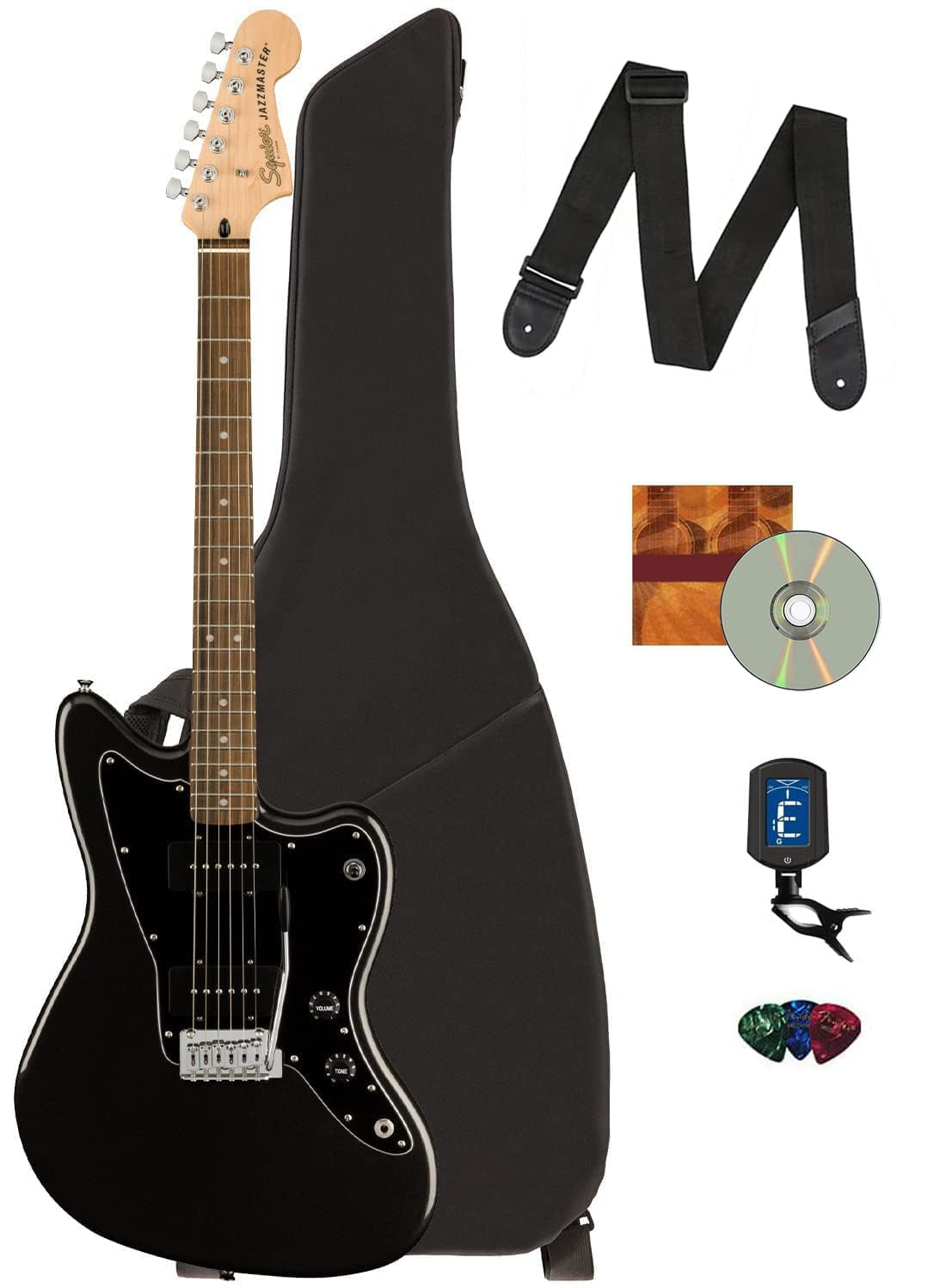 Fender Squier Affinity Jazzmaster w/Laurel Fingerboard - Metallic Black ...