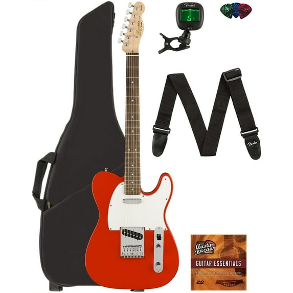 Fender Squier Affinity Telecaster Electric Guitar with Gig Bag, Tuner ...