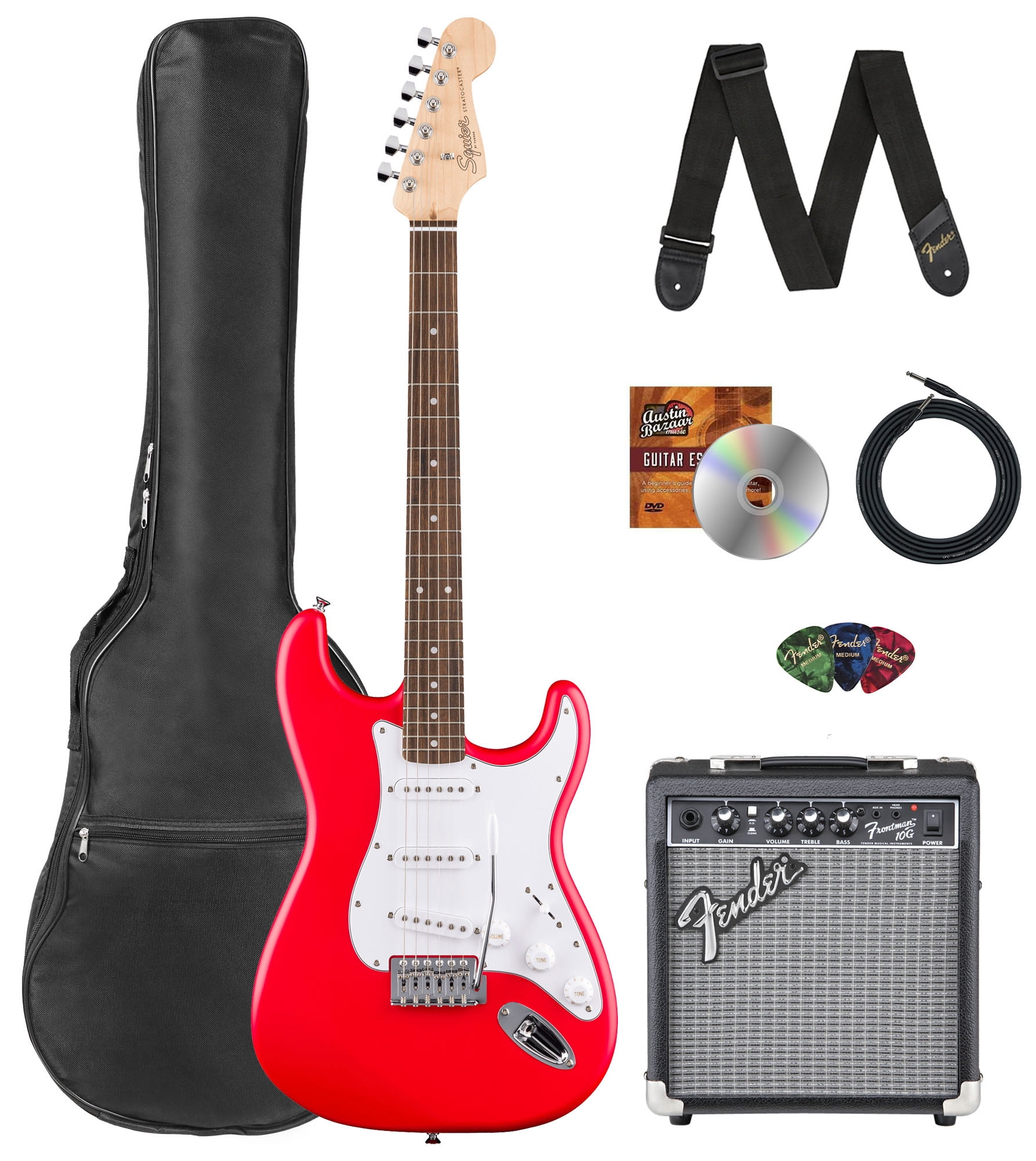 Fender Squier Stratocaster - Torino Red Bundle with Frontman 10G ...