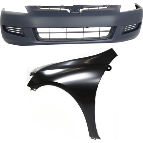 Fender and Bumper Cover Kit For 2003-2005 Honda Accord Coupe Front ...