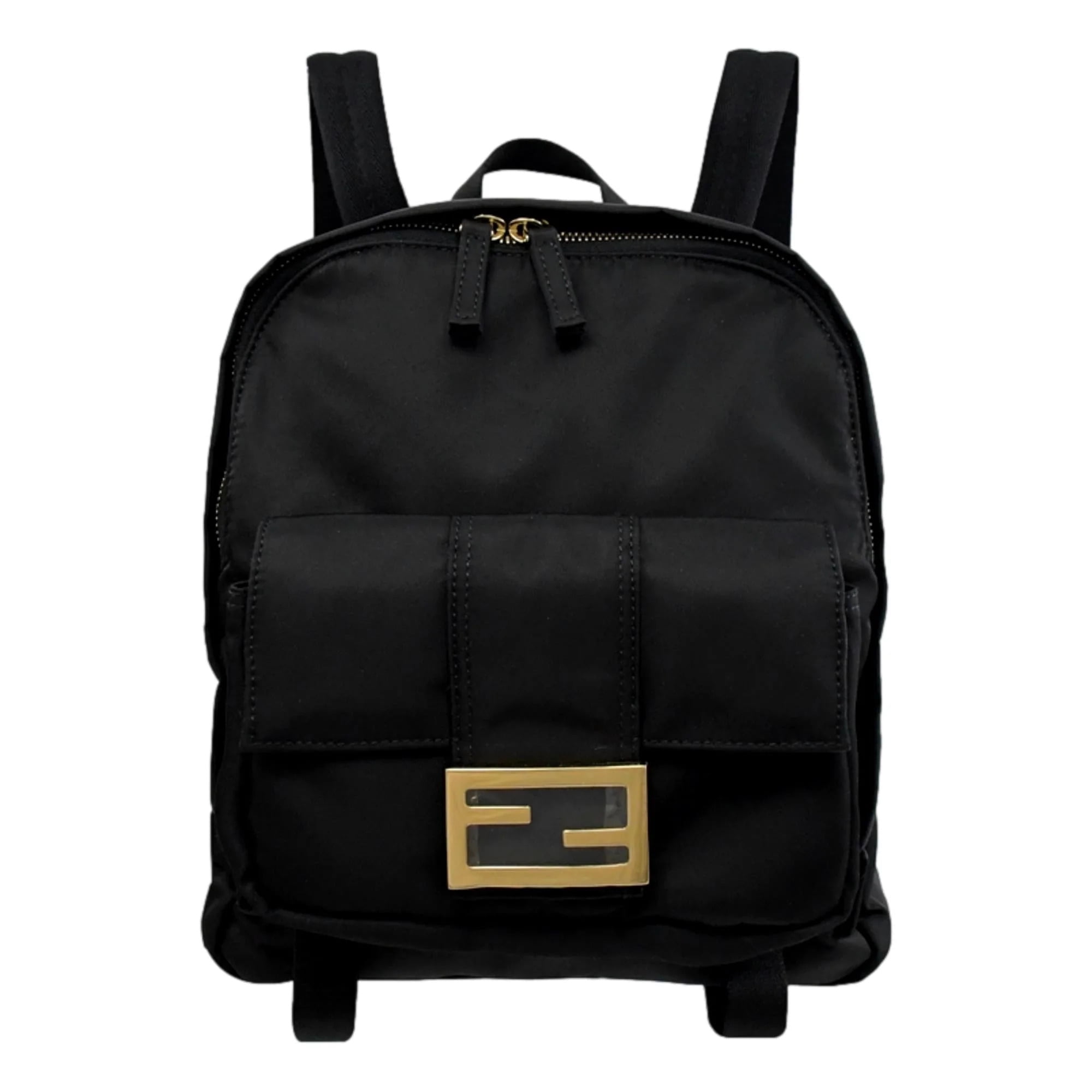 Fendi Baguette Logo Black Nylon Backpack 8BZ048 – Luxury Designer ...