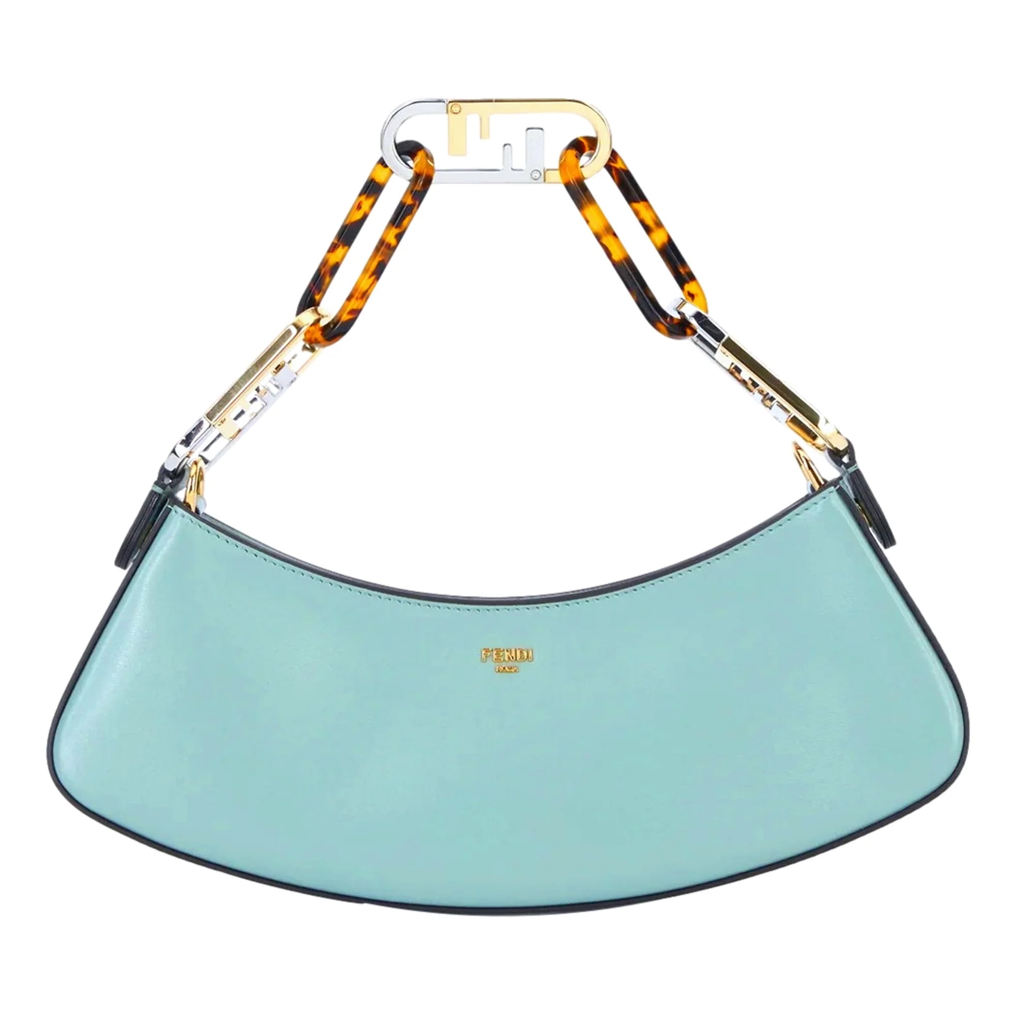 Fendi O'Lock Swing Tiffany Blue Calf Leather Small Hobo Shoulder Bag ...