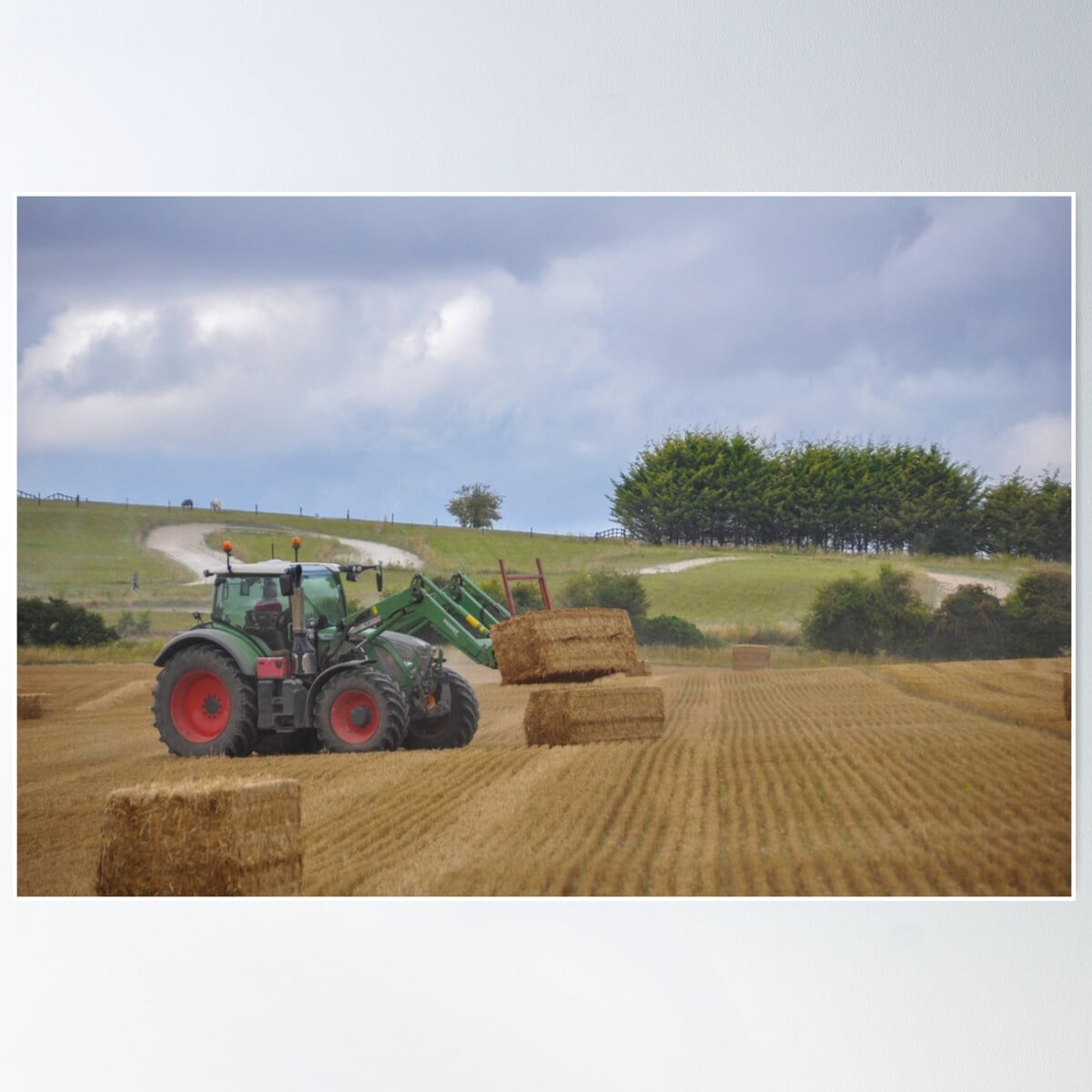 Fendt 724 Loading Straw Poster Wall Art, Modern Wall Decor For Living ...