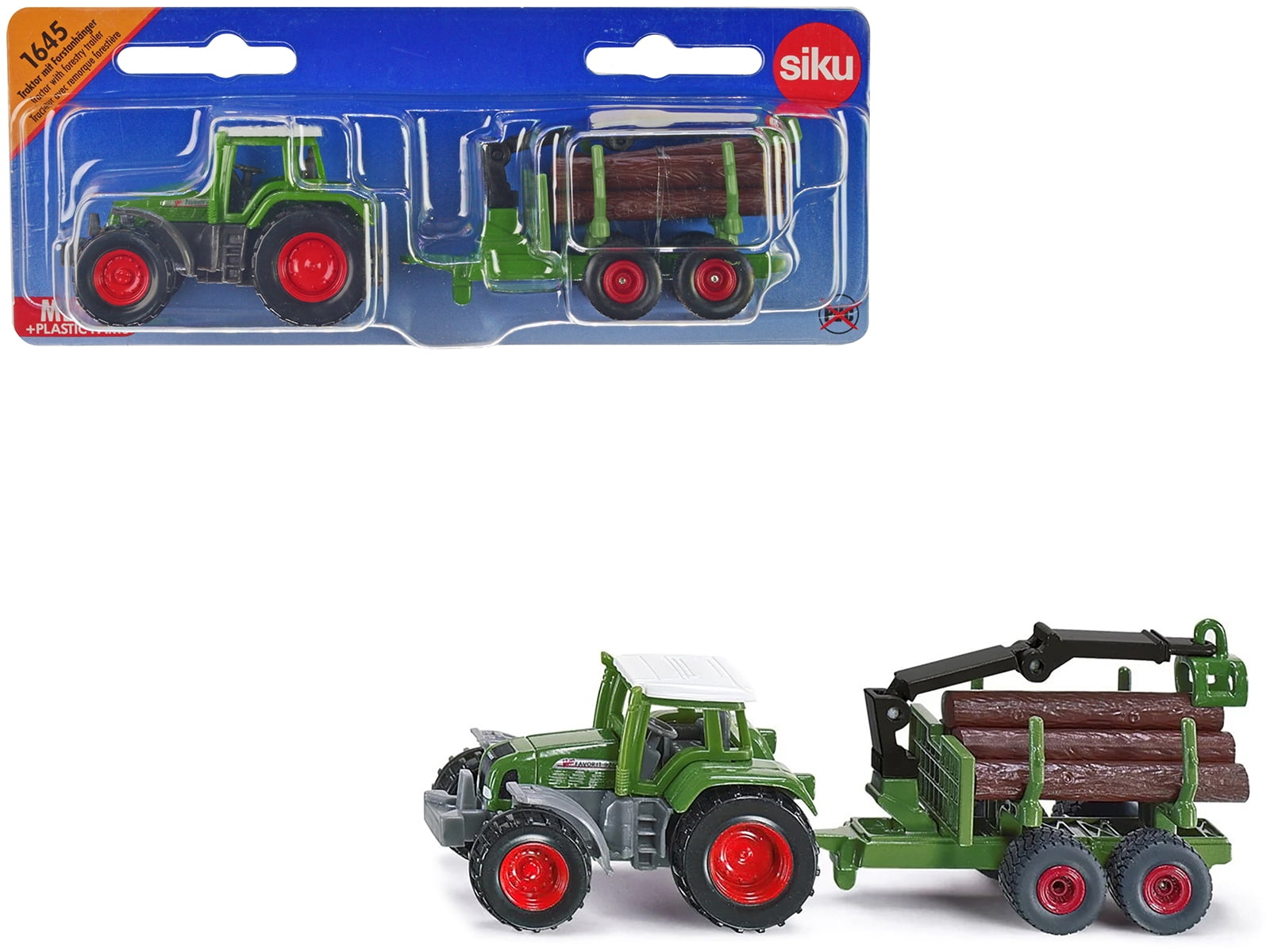 Fendt Favorit 926 Tractor and Forestry Trailer with Crane Green with ...